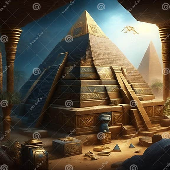 Egypt S Pyramids. Stone Pyramids Built in Ancient Egypt. Pharaohs Stock ...