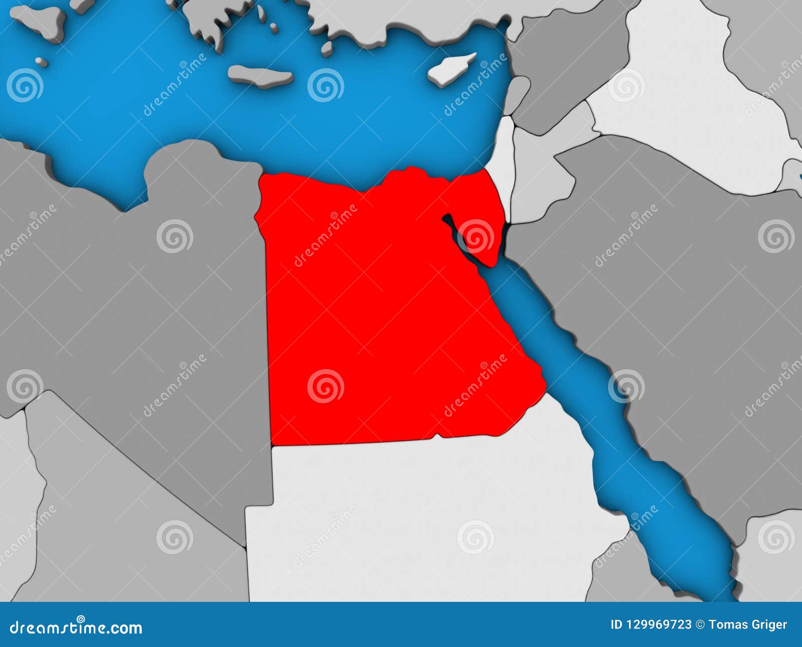 Egito no mapa 3D ilustração stock. Ilustração de egipto - 129969723