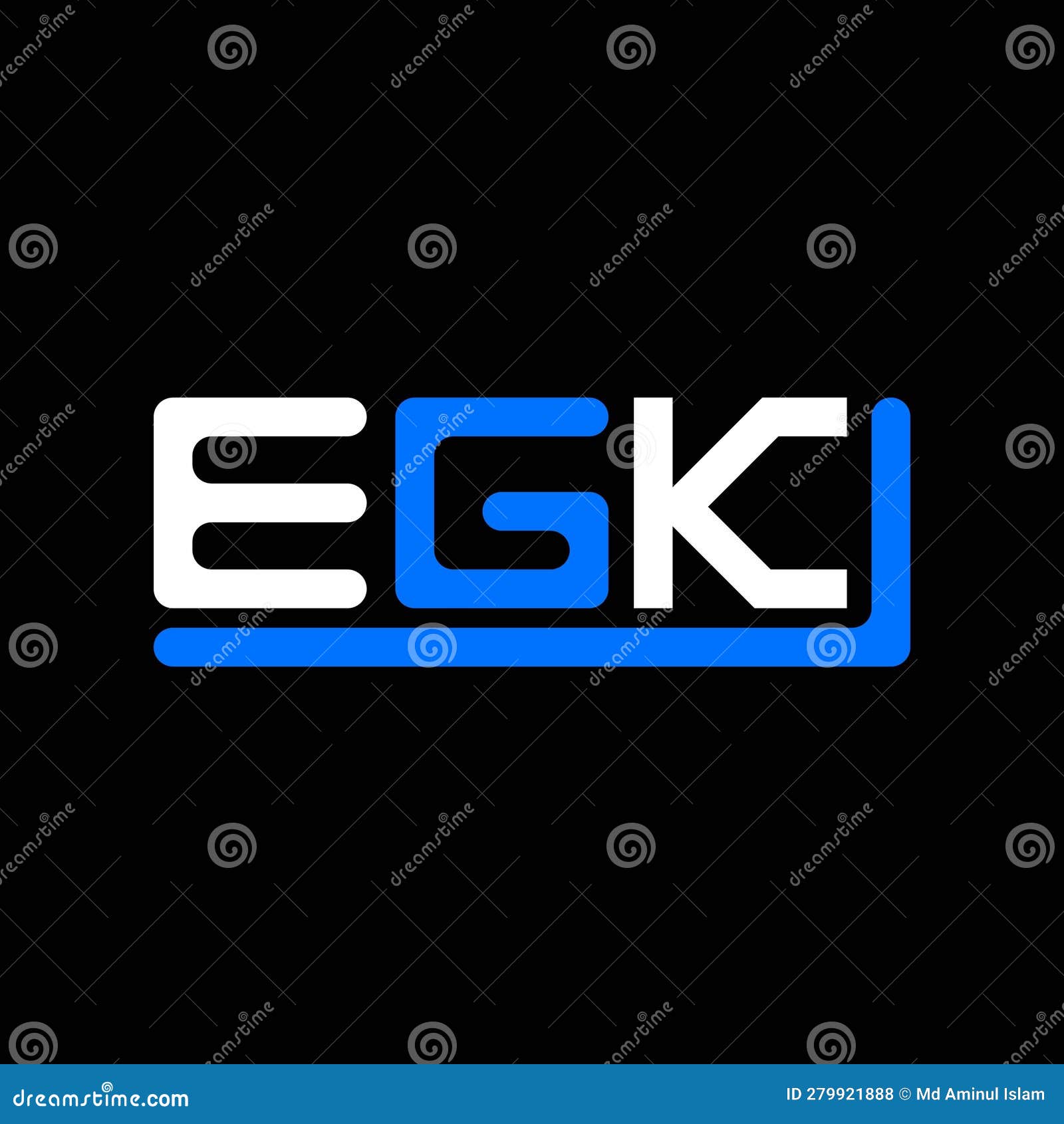 EGK Letter Logo Creative Design with Vector Graphic, EGK Stock Vector ...