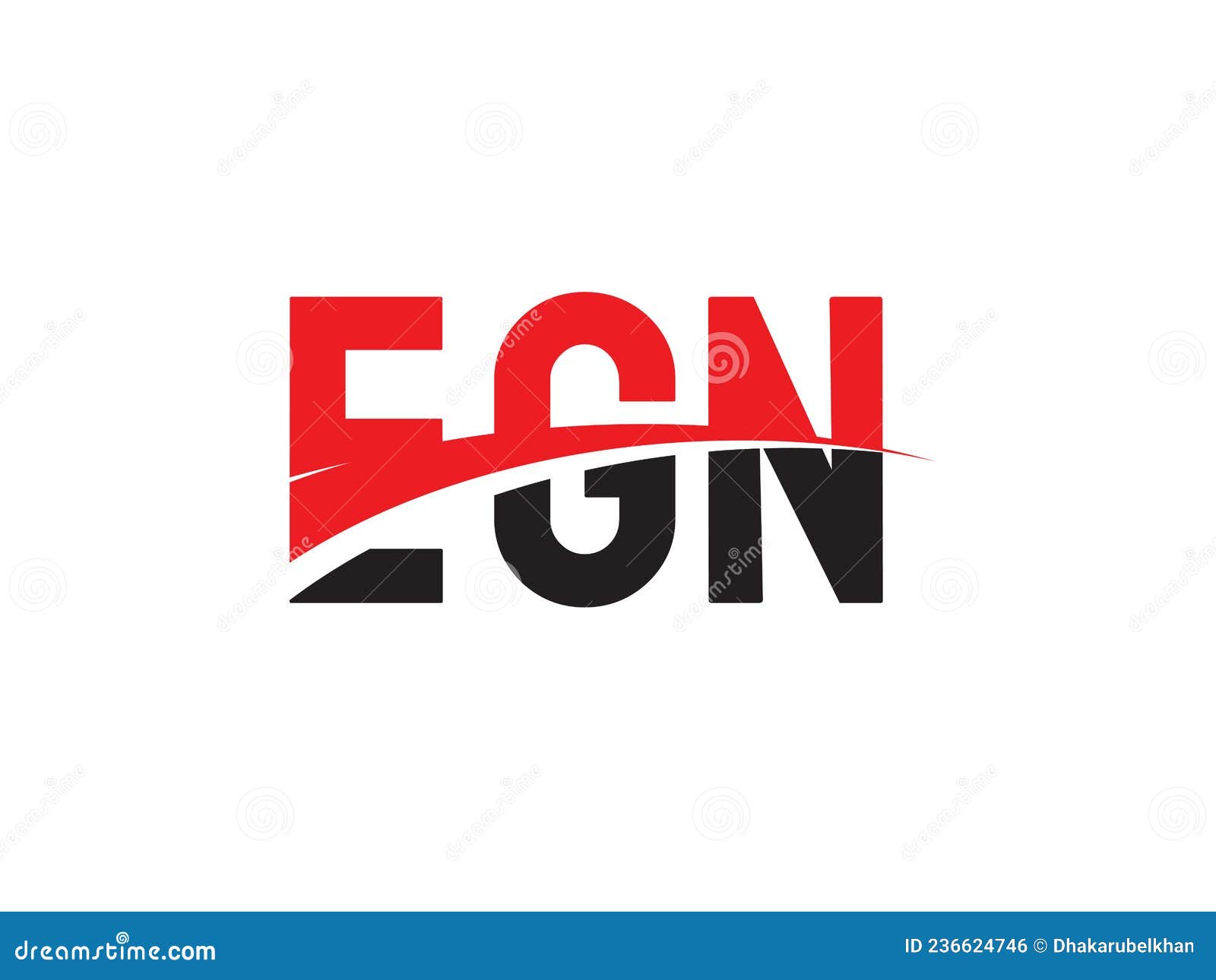 EGN Letter Initial Logo Design Vector Illustration Stock Vector ...