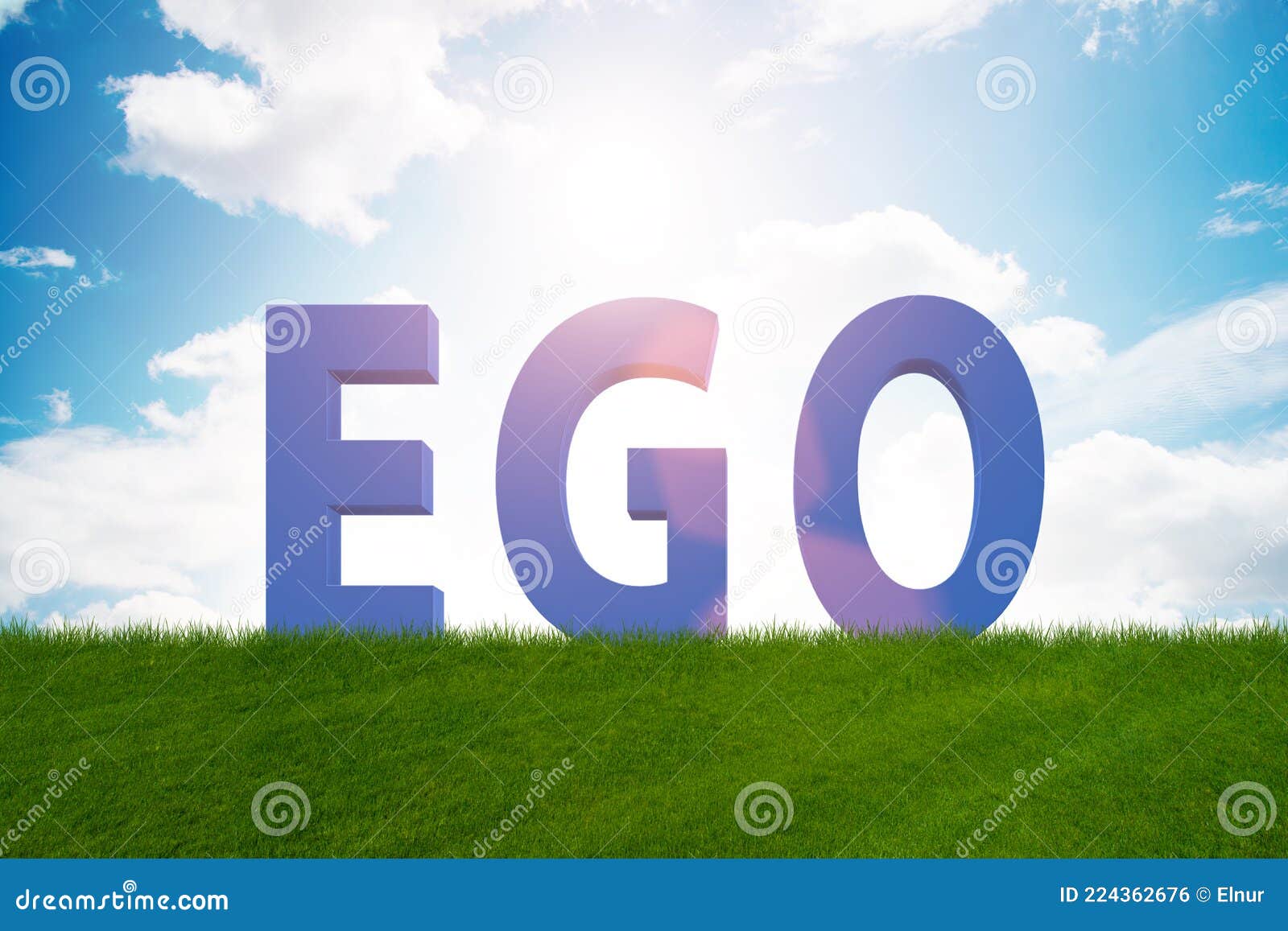 EGO Concept with Letters As Silhoette Stock Photo - Image of confident ...