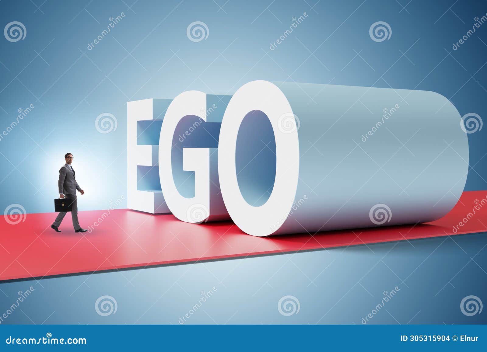 Ego Personality Concept with Businessman Stock Photo - Image of person ...