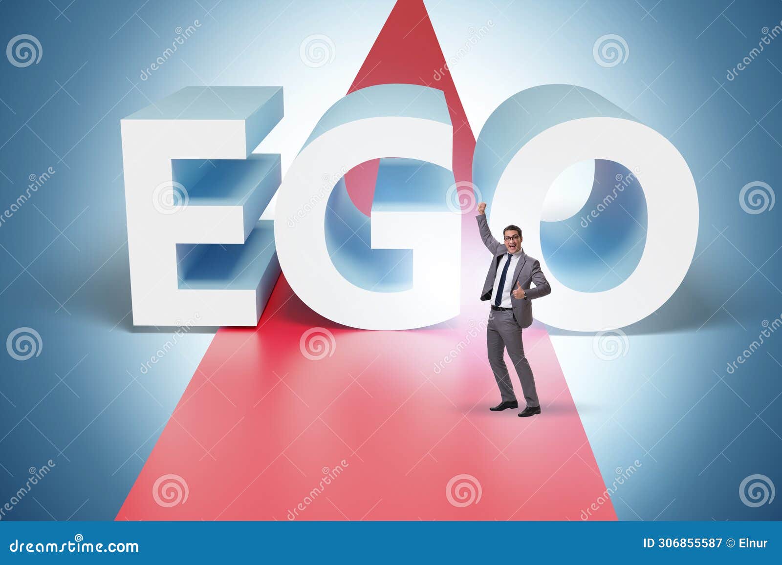 Ego Personality Concept with Businessman Stock Image - Image of person ...