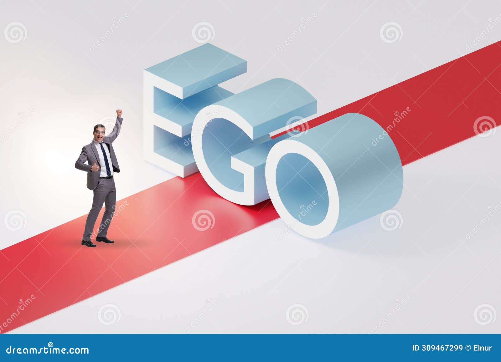 Ego Personality Concept with Businessman Stock Image - Image of egoism ...