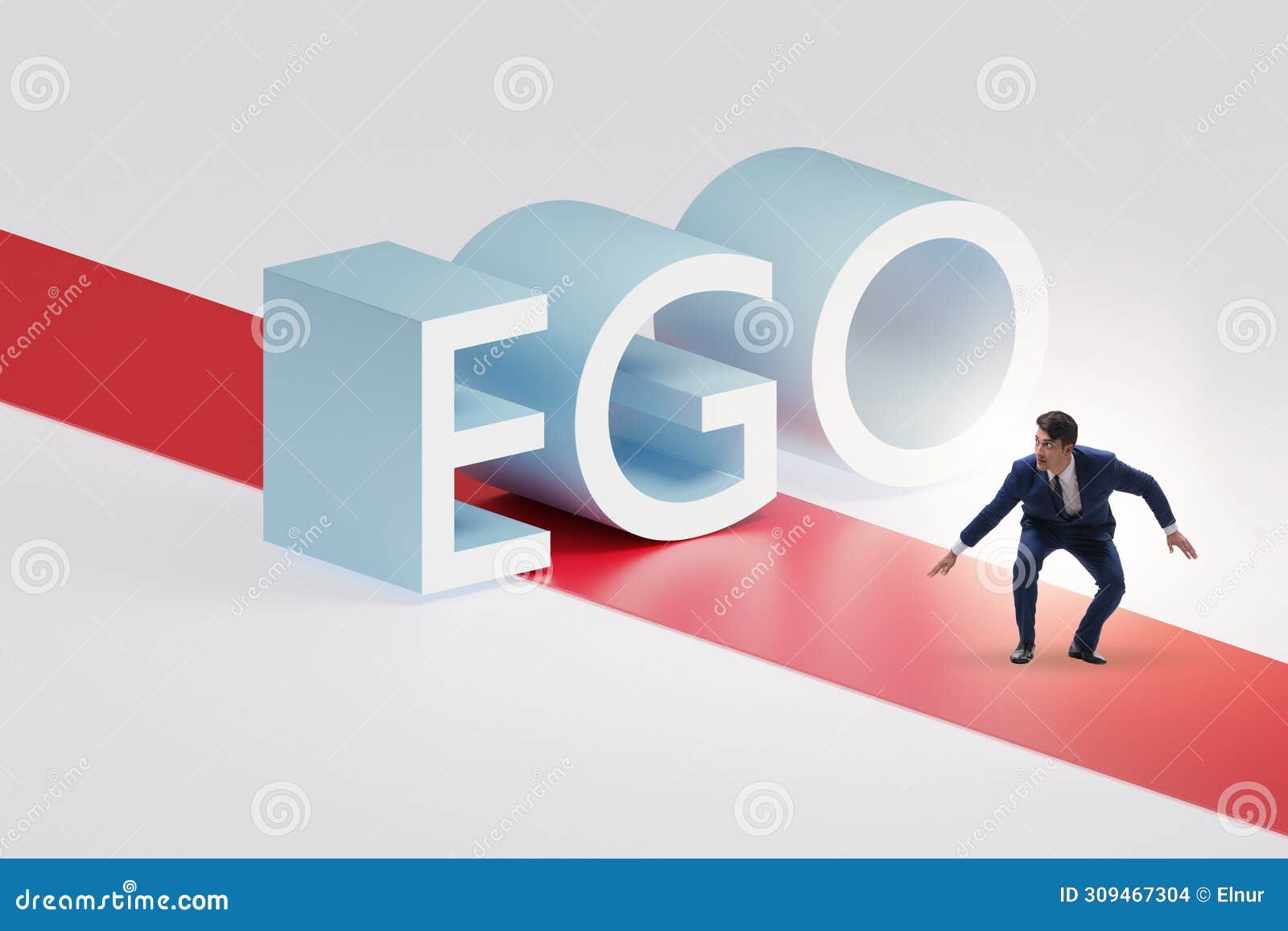 Ego Personality Concept with Businessman Stock Photo - Image of ...