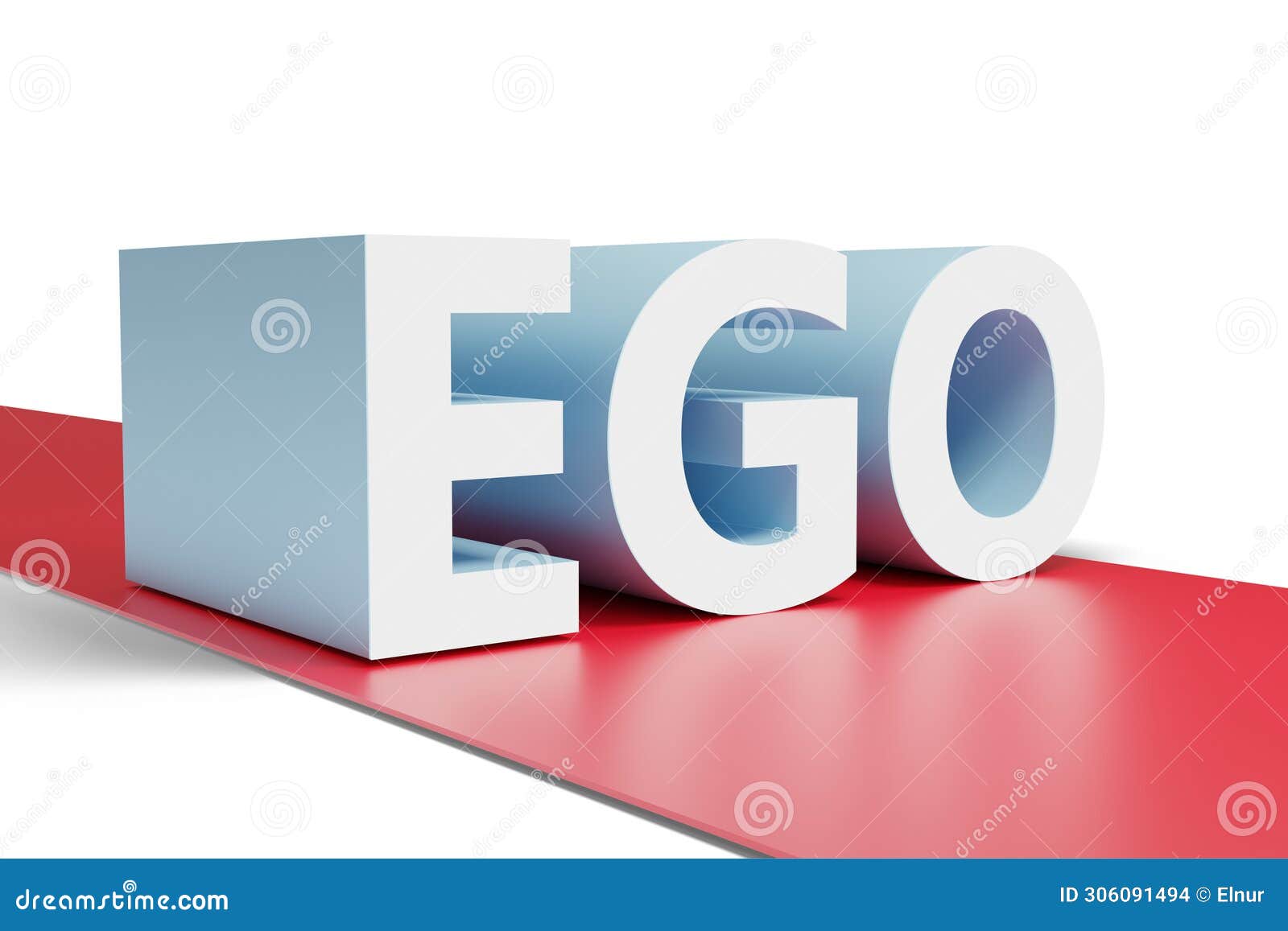 Ego Personality Concept with Letters - 3d Rendering Stock Illustration ...