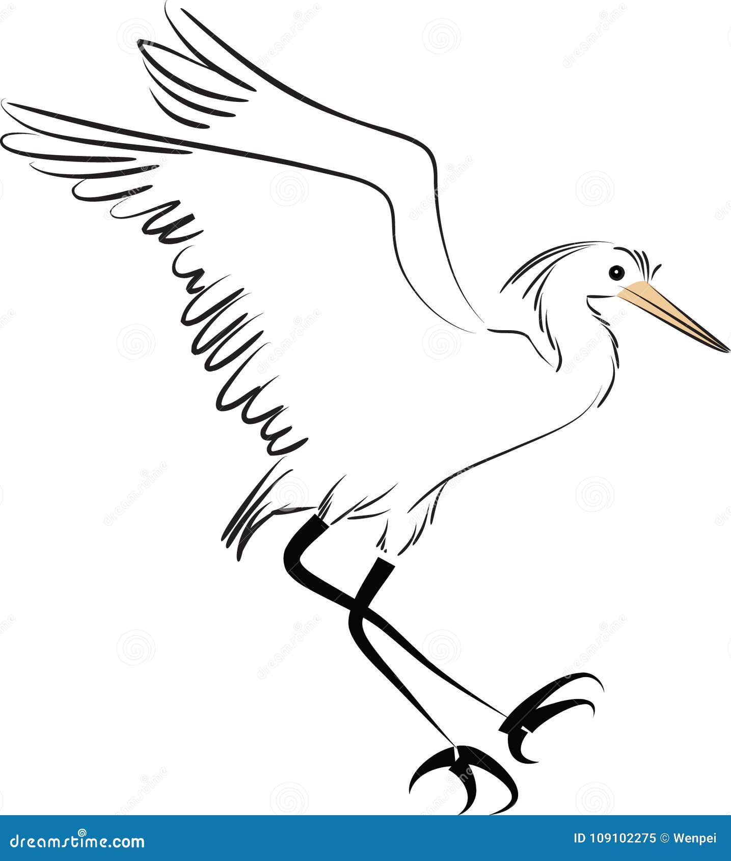 Egret design vector stock illustration. Illustration of animals - 109102275