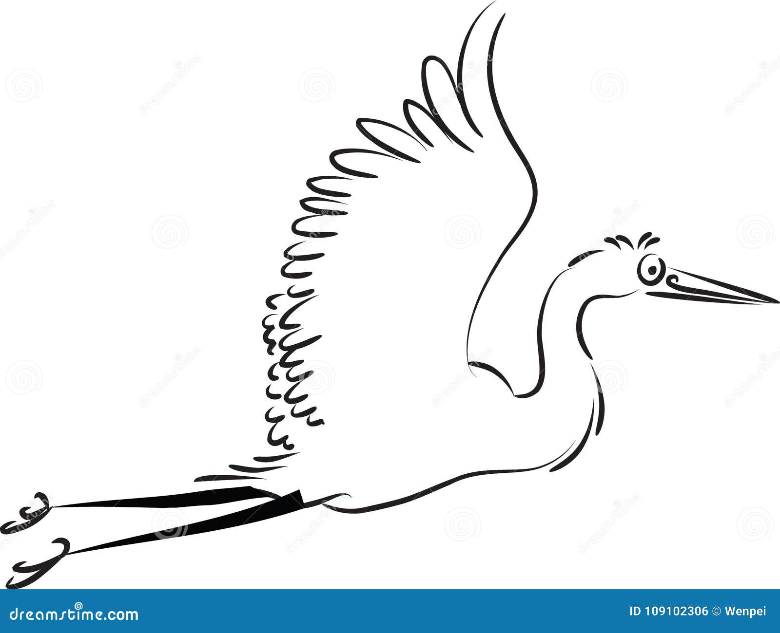 Egret design vector stock vector. Illustration of bird - 109102306