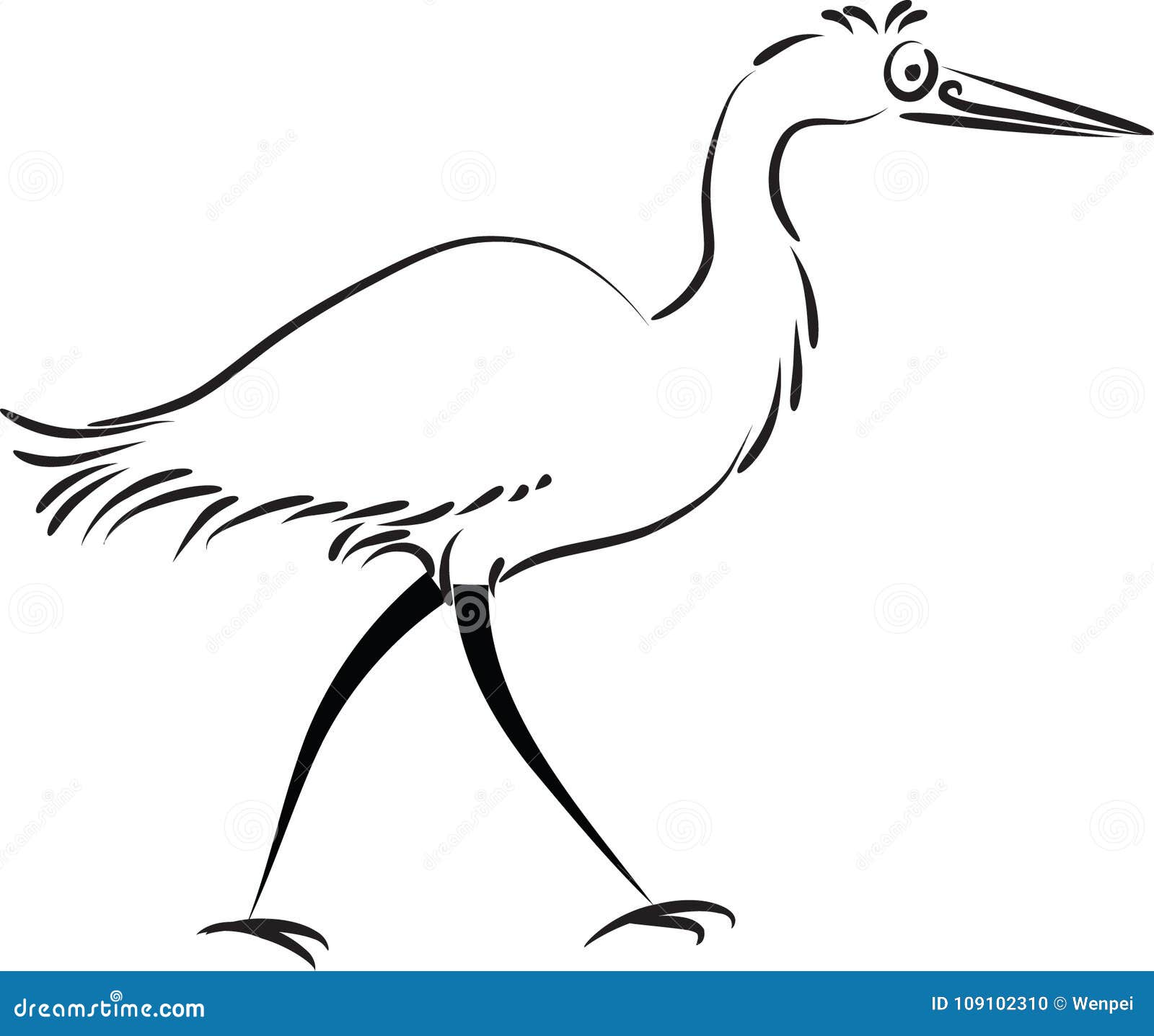 Egret design vector stock vector. Illustration of icon - 109102310