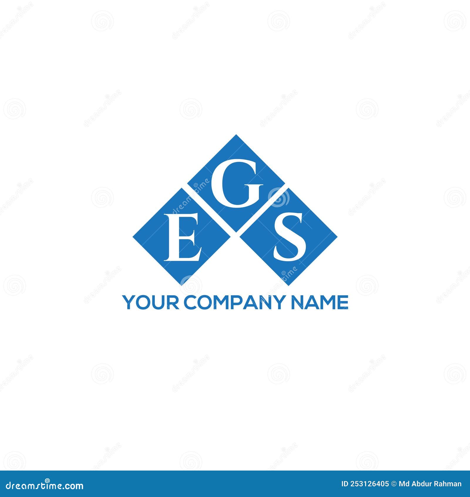 EGS Letter Logo Design on WHITE Background. EGS Creative Initials ...