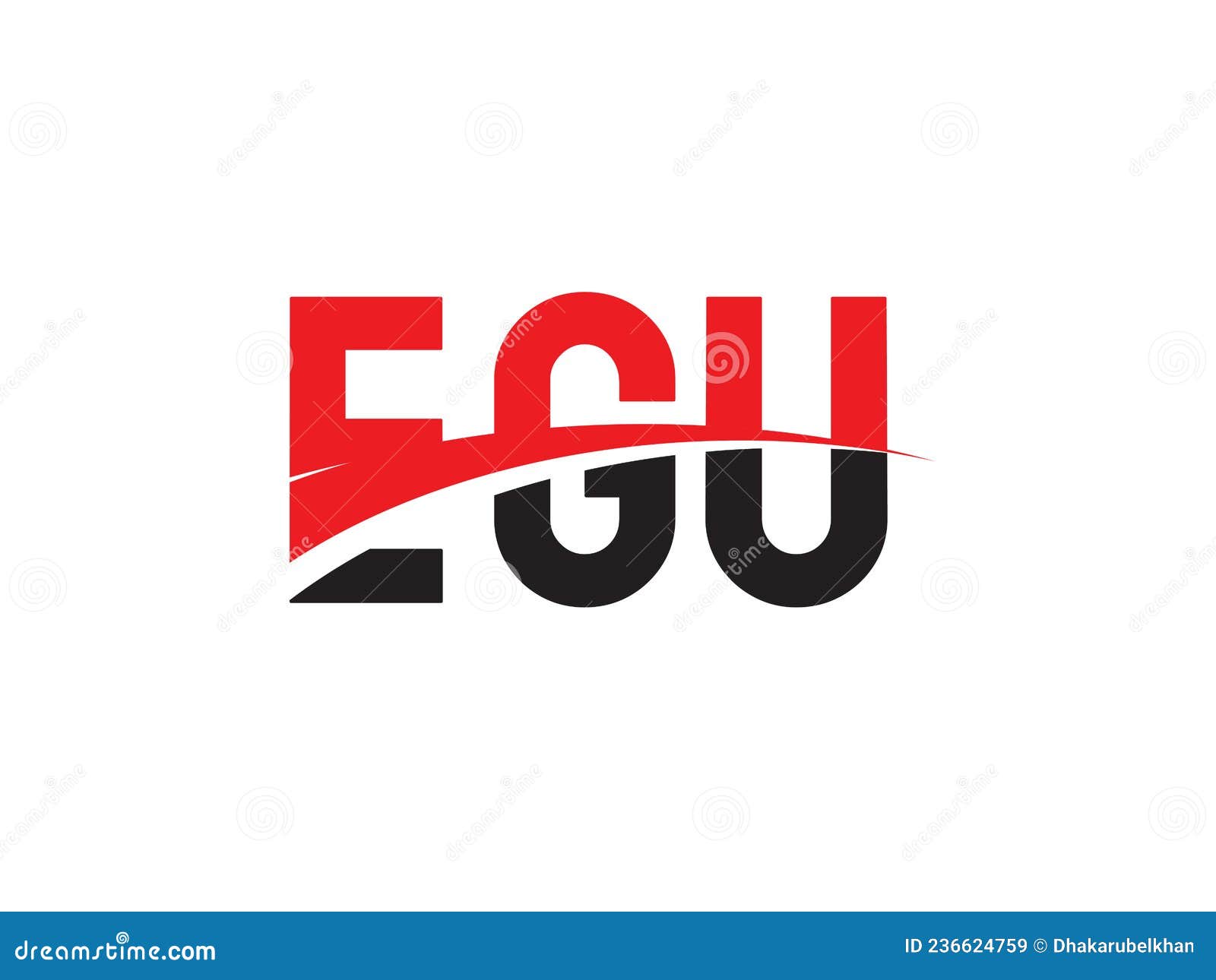 EGU Letter Initial Logo Design Vector Illustration Stock Vector ...