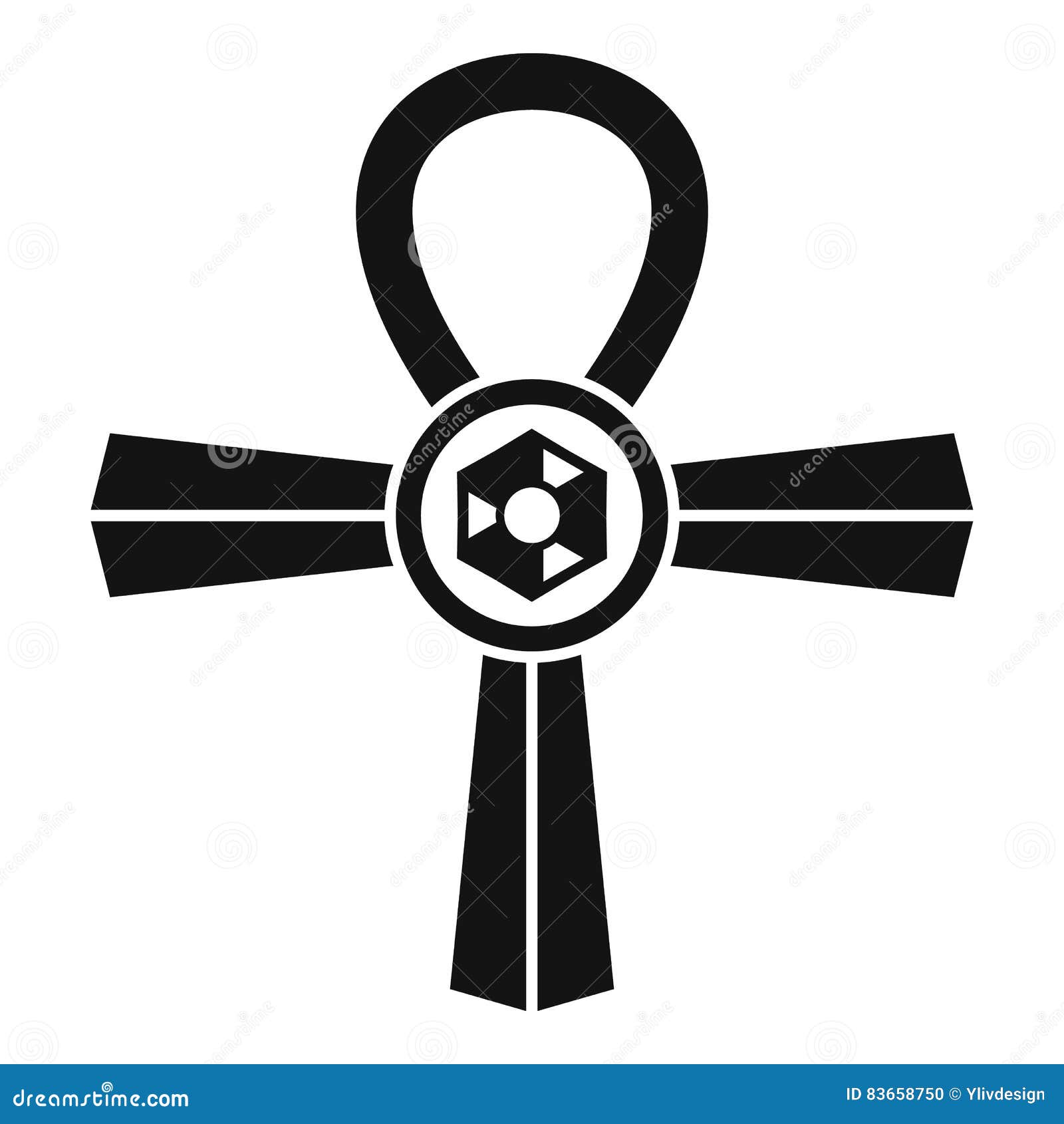 Egypt Ankh Symbol Icon, Simple Style Stock Vector - Illustration of ...