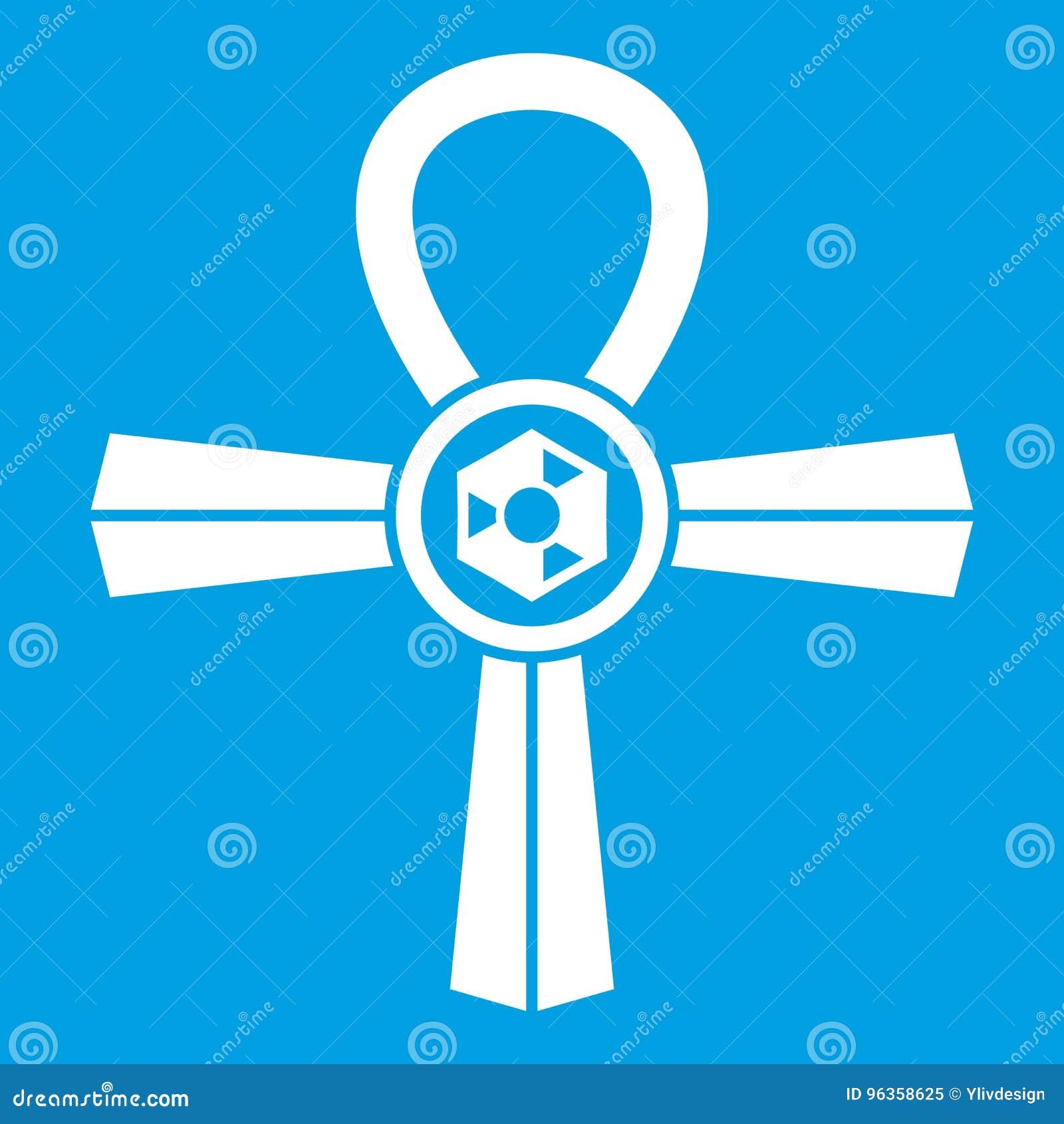 Egypt Ankh Symbol Icon White Stock Vector - Illustration of history ...