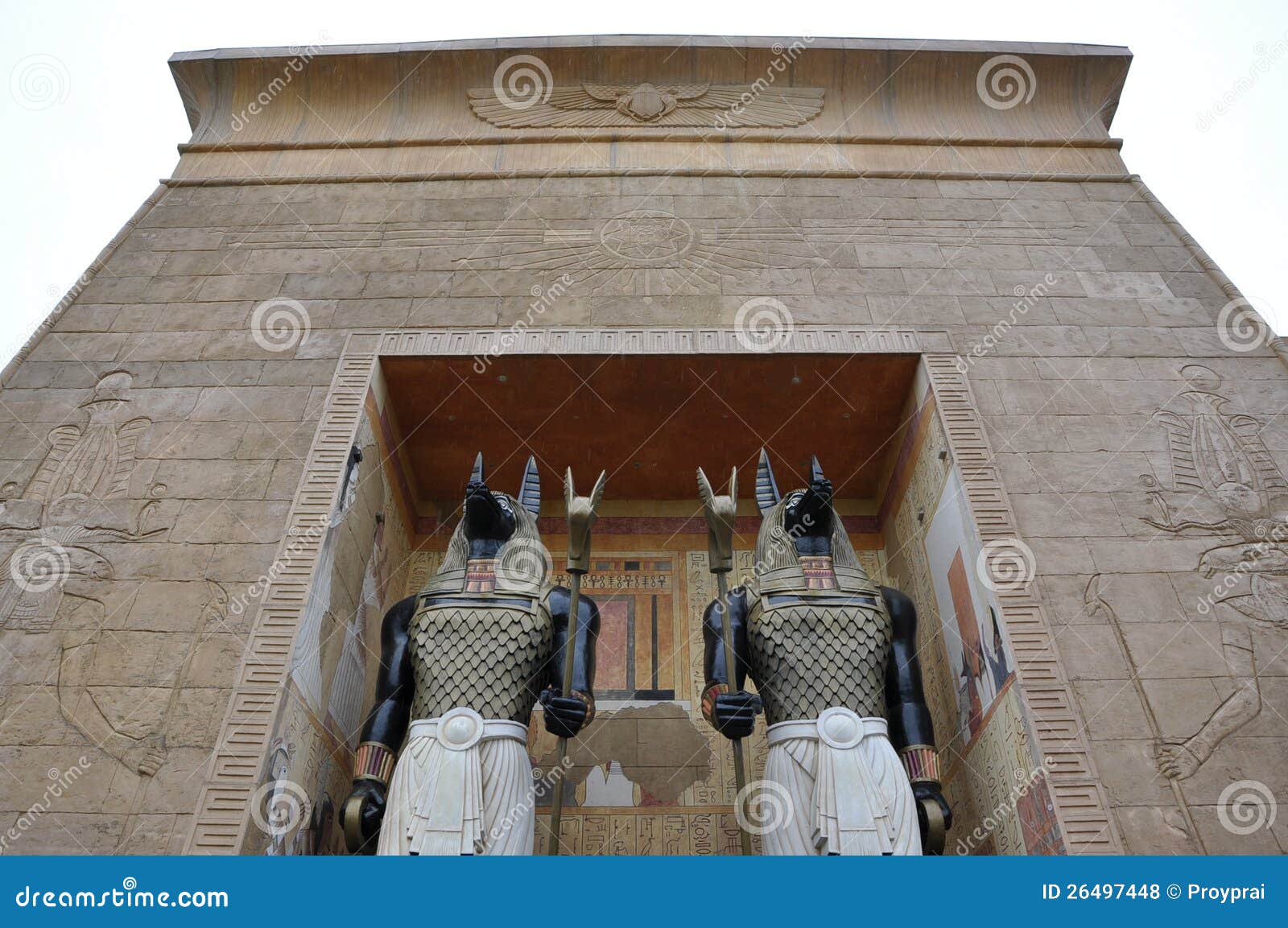 Egypt arch and guards stock photo. Image of sphinx, egypt - 26497448