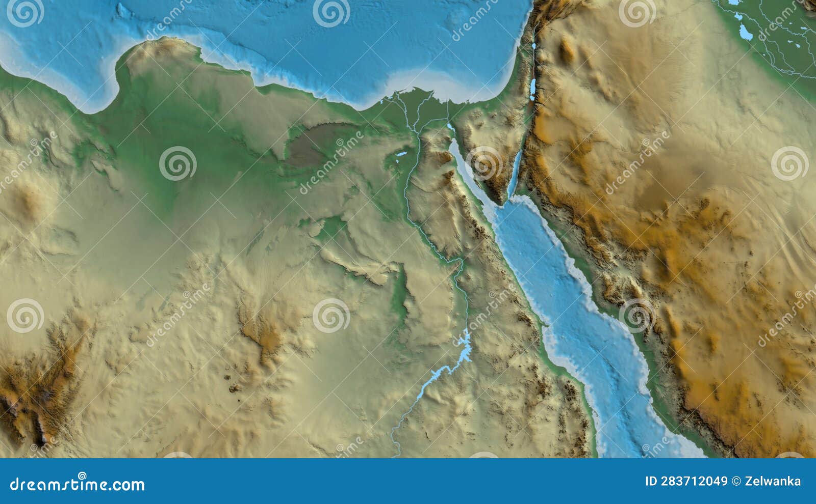 Egypt area. Relief map stock illustration. Illustration of israel ...