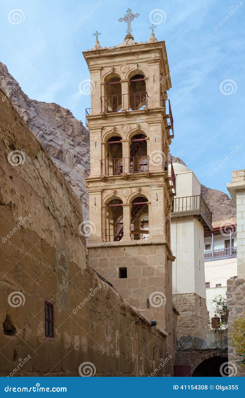 Egypt, Bell Tower of the Monastery of St. Catherine Stock Photo - Image ...