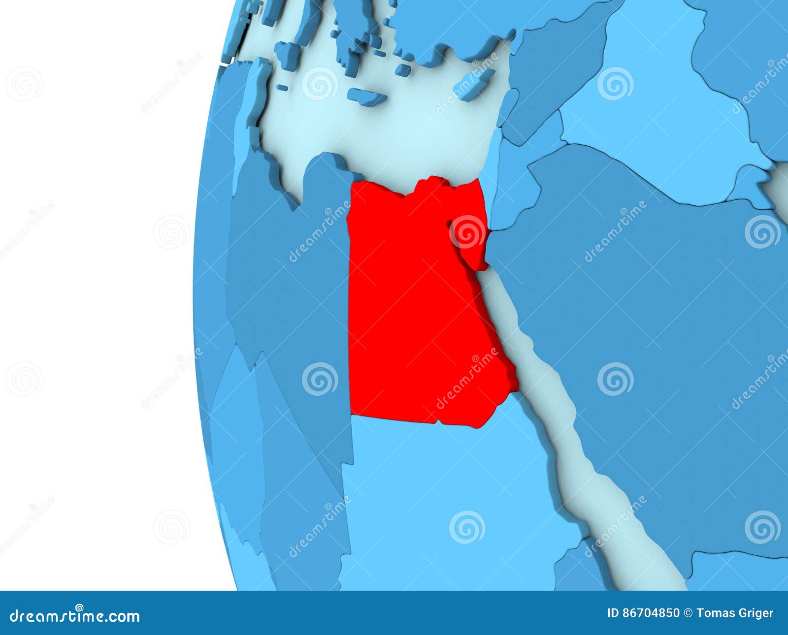 Egypt on blue globe stock illustration. Illustration of planet - 86704850