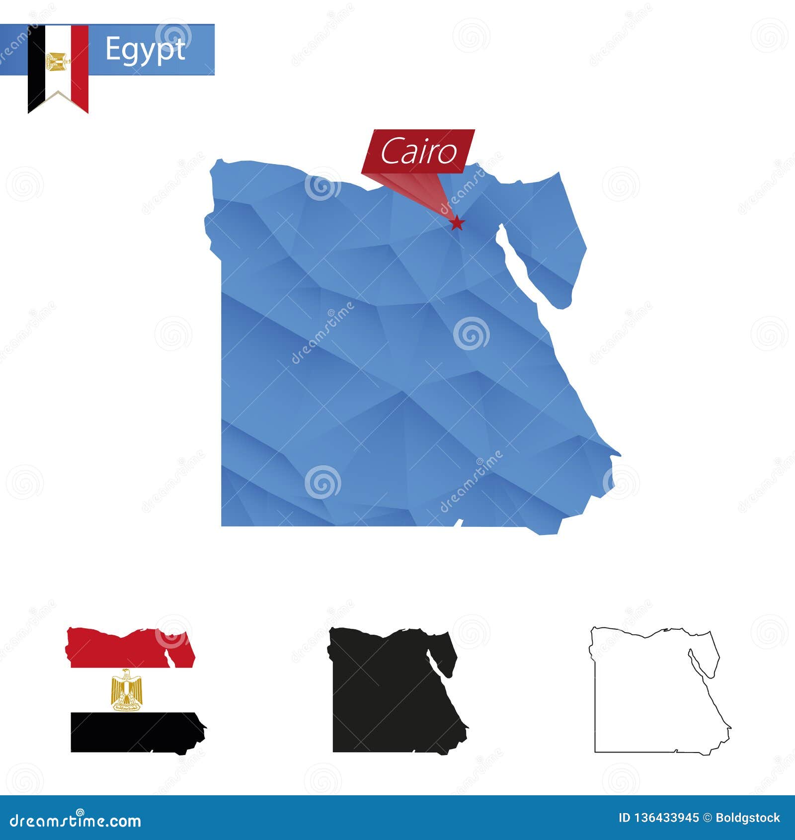 Egypt MAP In Blue, Country Map, Egypt, Border Map, Border Line Of Egypt ...