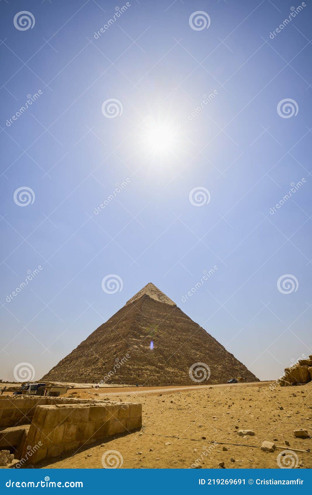 Egypt, Cairo - Giza. General View of Pyramids Stock Image - Image of ...