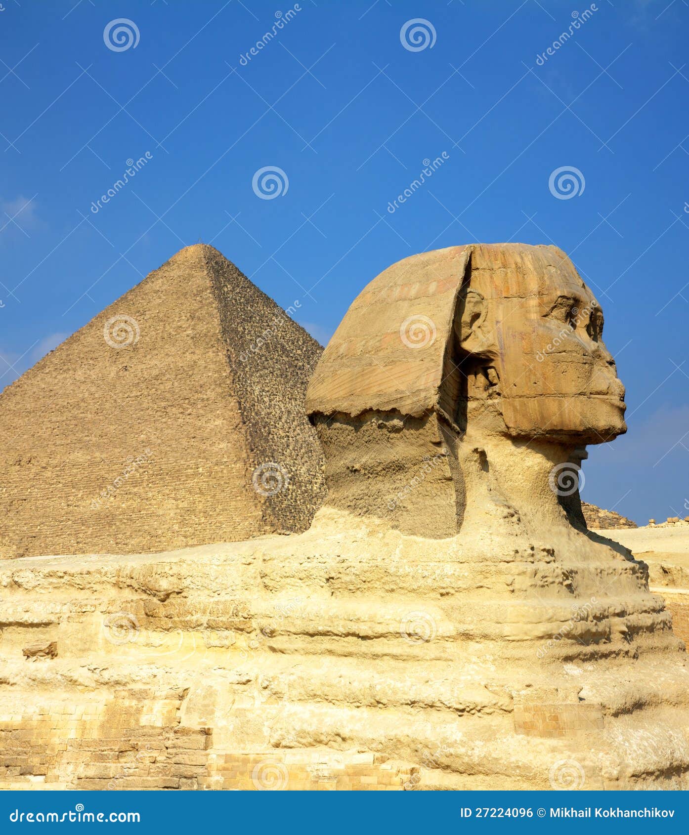 Egypt Cheops Pyramid and Sphinx Stock Photo - Image of ruin, stone ...