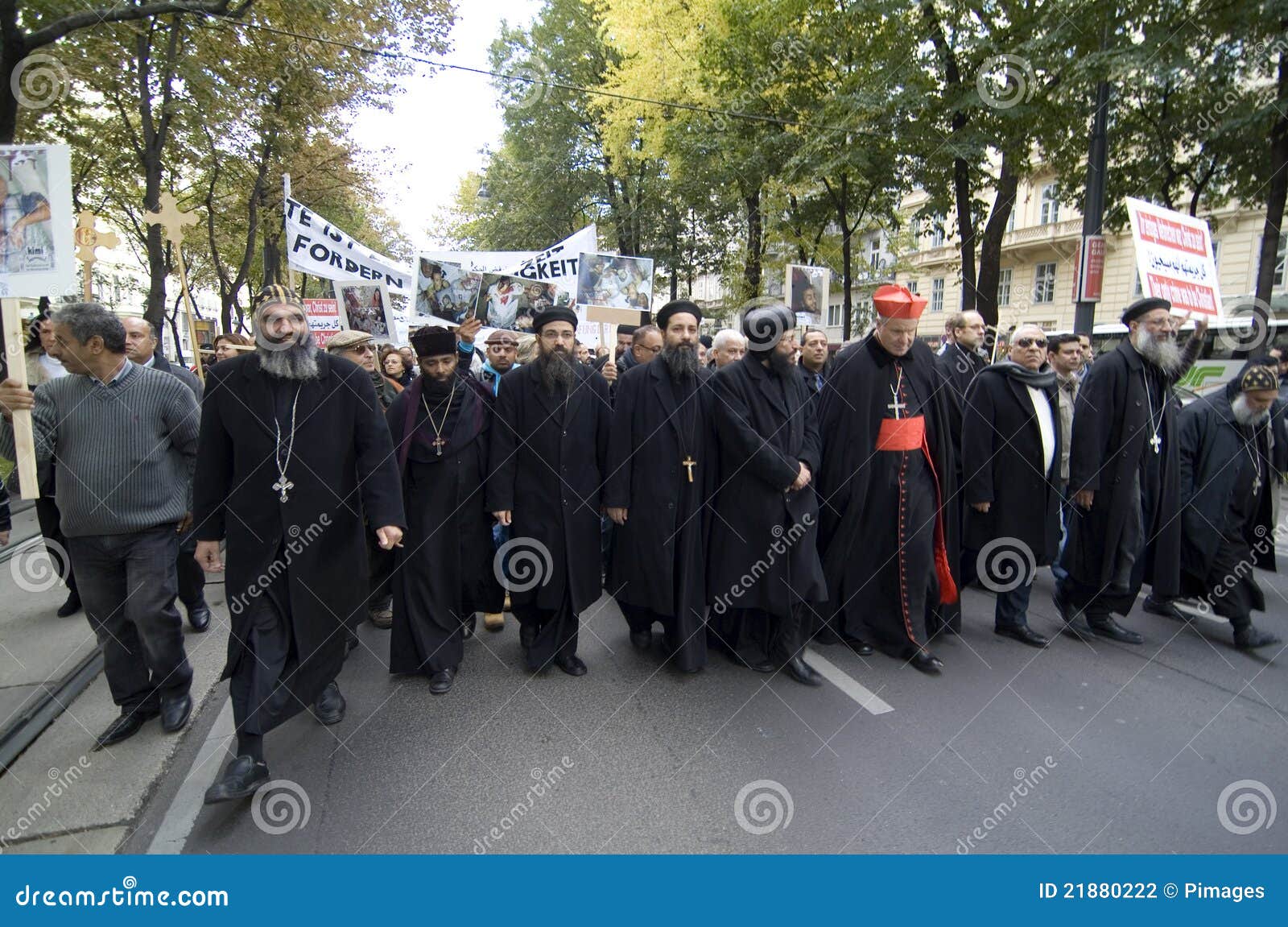 Egypt Christian Demonstrate in Vienna Editorial Photography - Image of ...