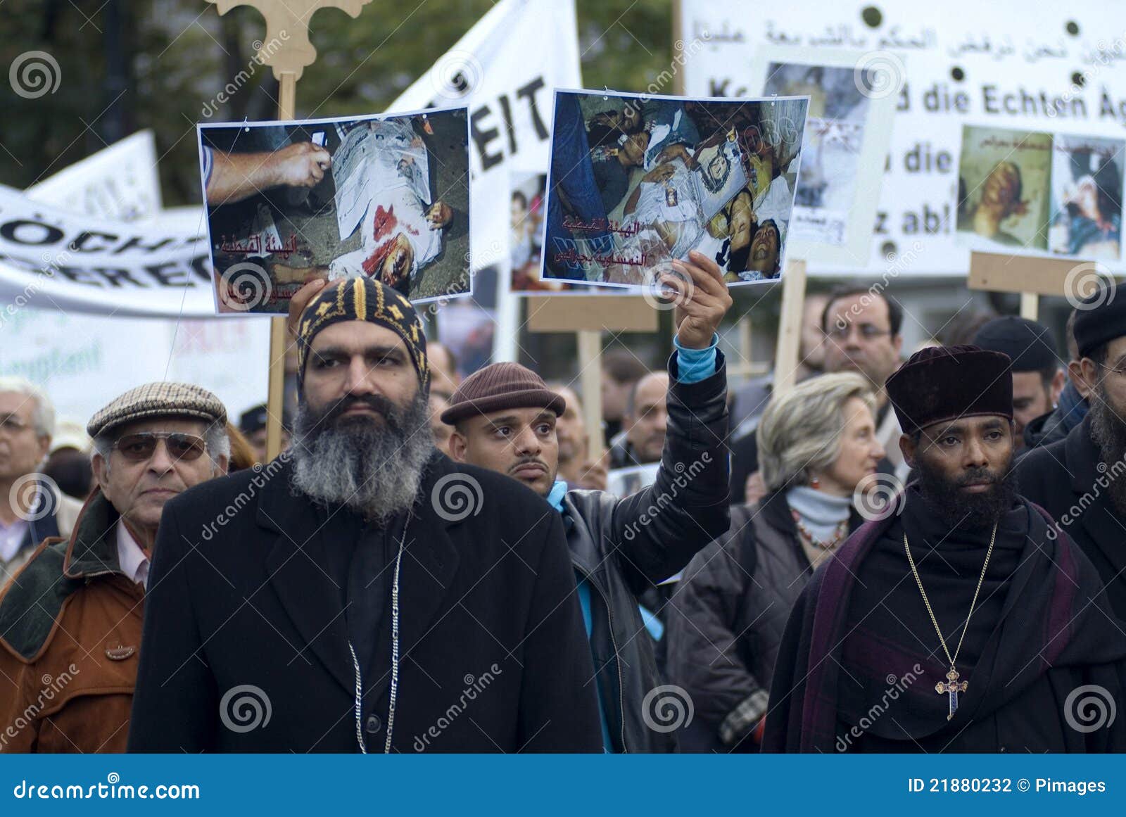 Egypt Christian Demonstrate in Vienna Editorial Photography - Image of ...
