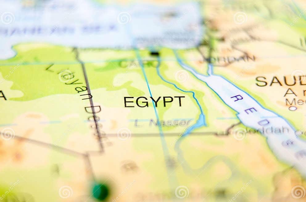 Egypt country on map stock image. Image of country, peninsula - 44351881