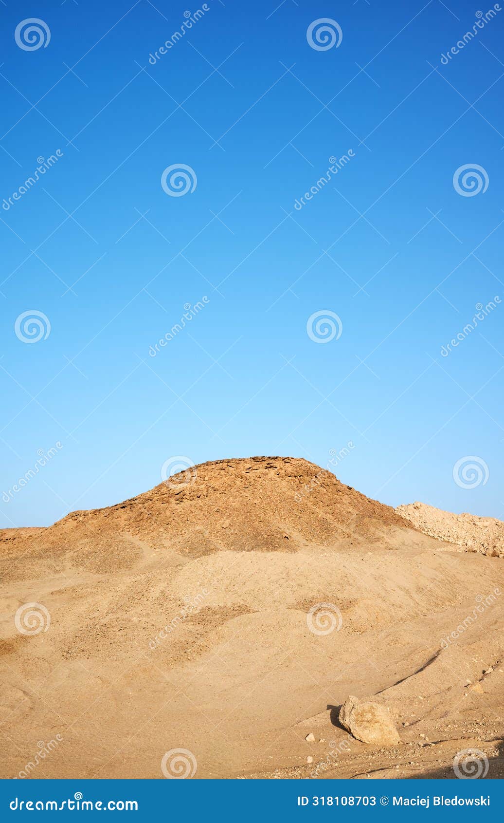 Egypt Desert Landscape with a Blue Sky Stock Image - Image of landscape ...