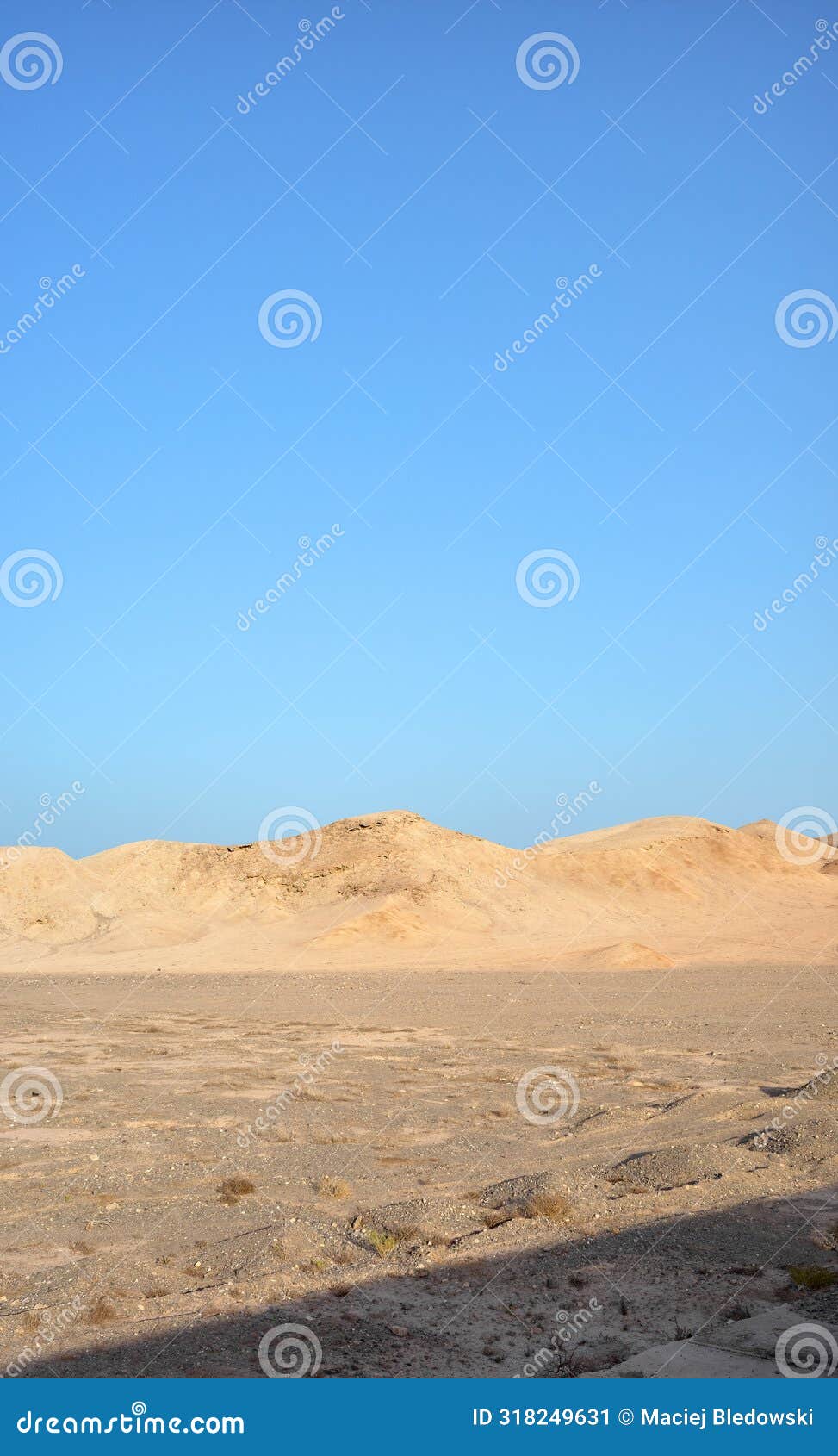 Egypt Desert Landscape with a Blue Sky Stock Image - Image of nature ...