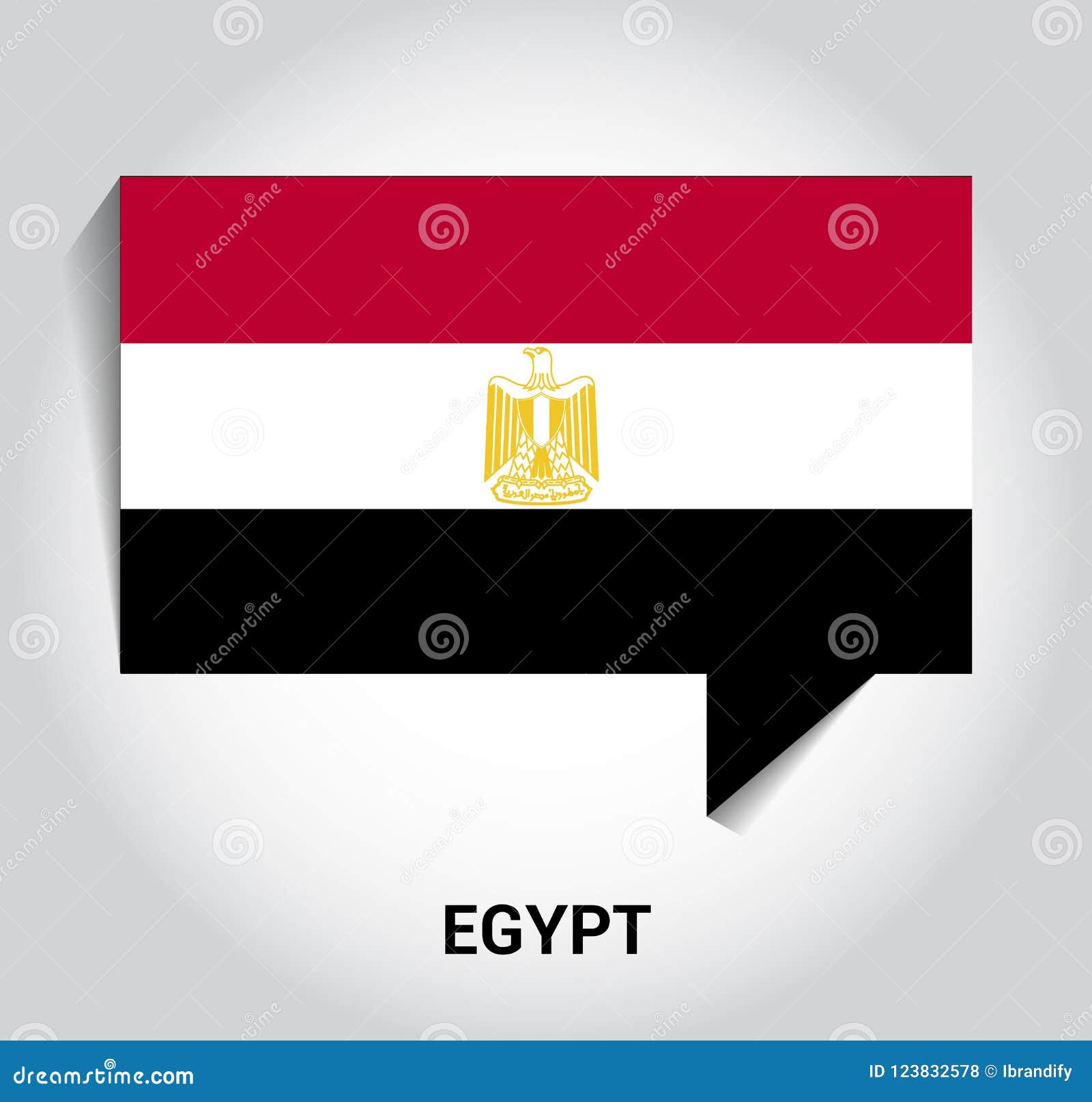 Egypt flag design vector stock vector. Illustration of concept - 123832578