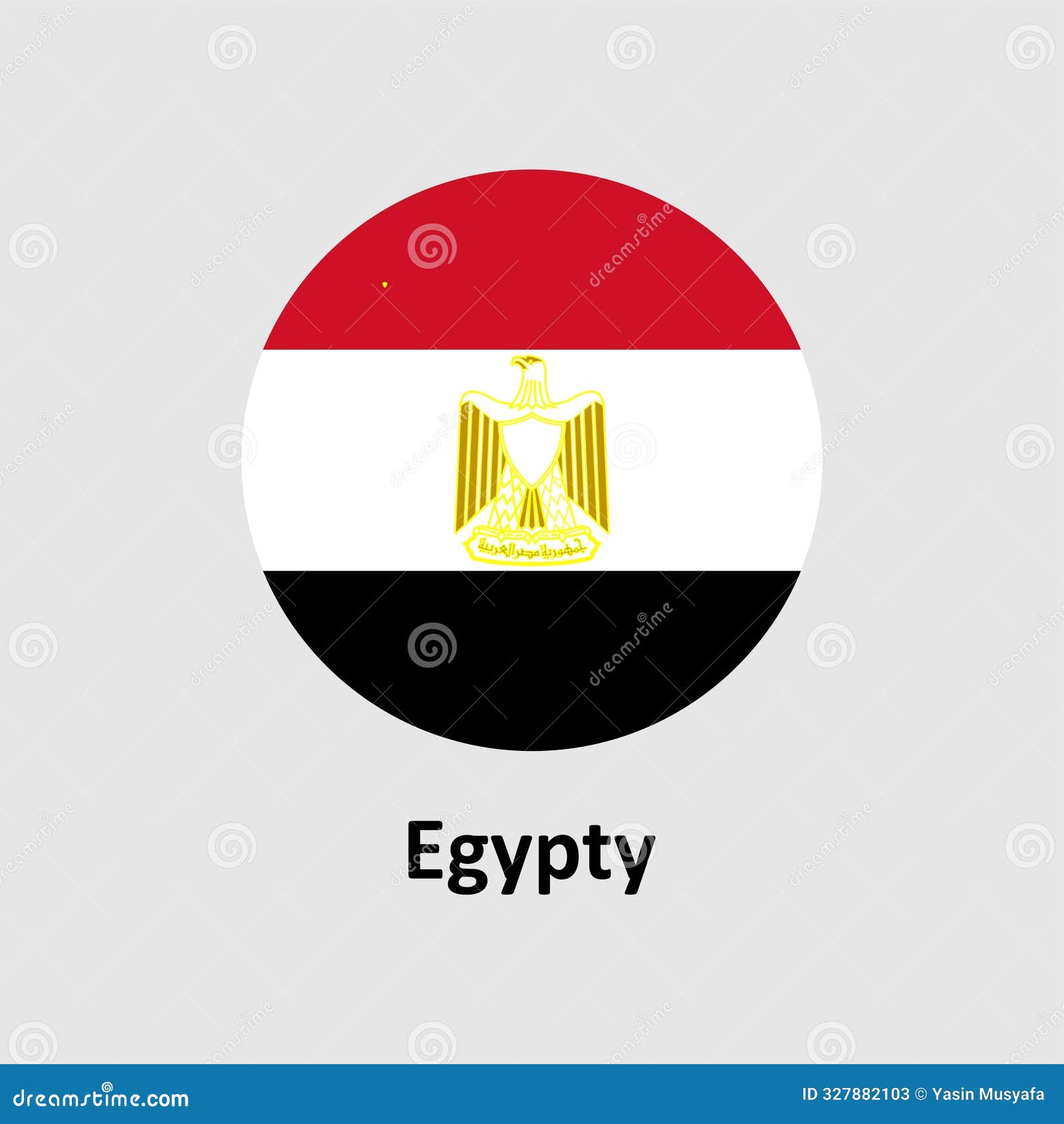 Egypt Flag Design Vector Illustration Stock Vector - Illustration of ...