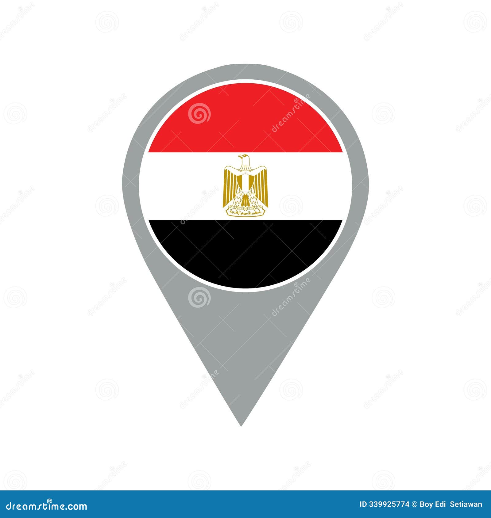 Egypt flag location pin stock illustration. Illustration of application ...
