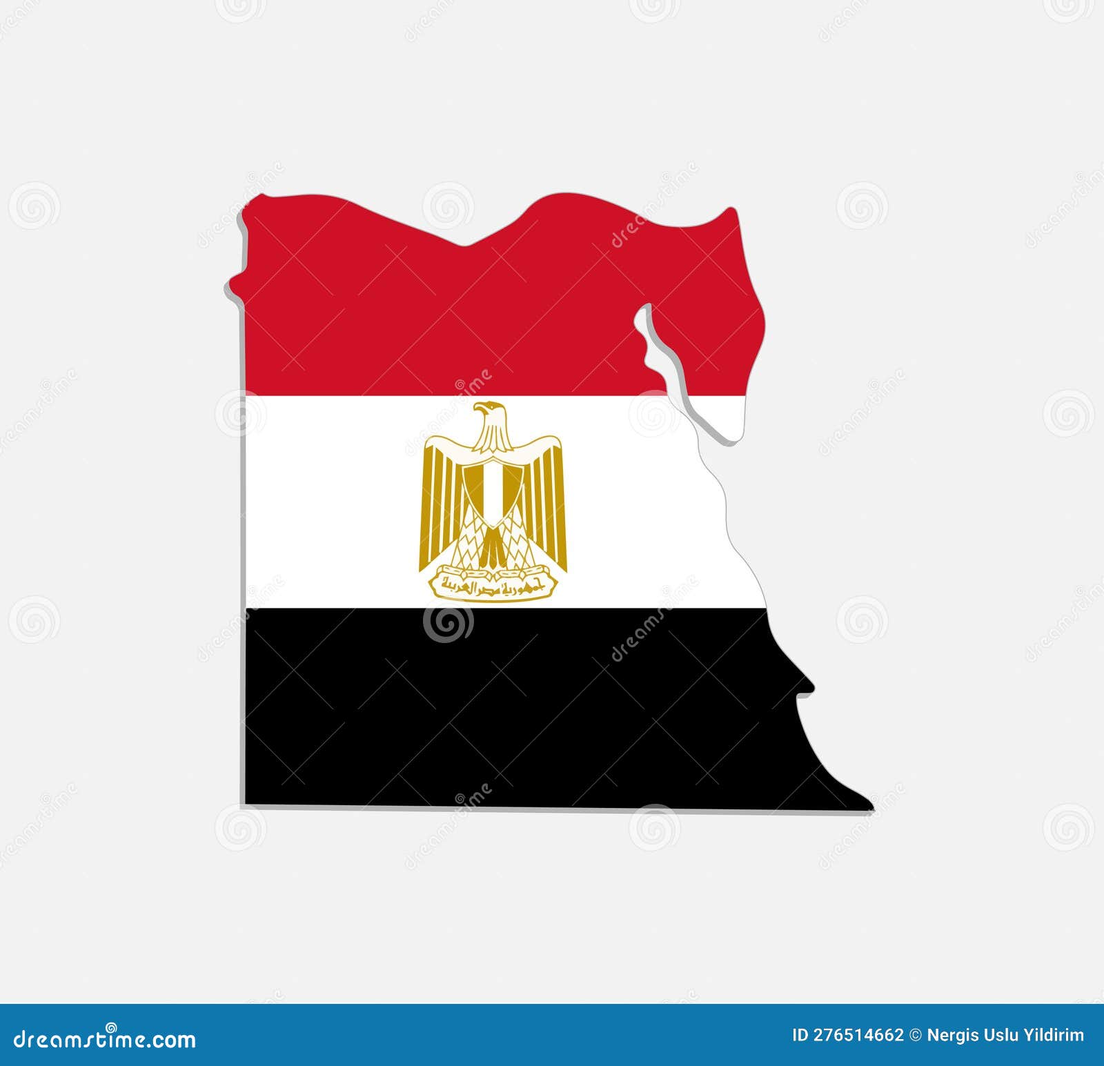 Egypt flag map stock illustration. Illustration of cartography - 276514662