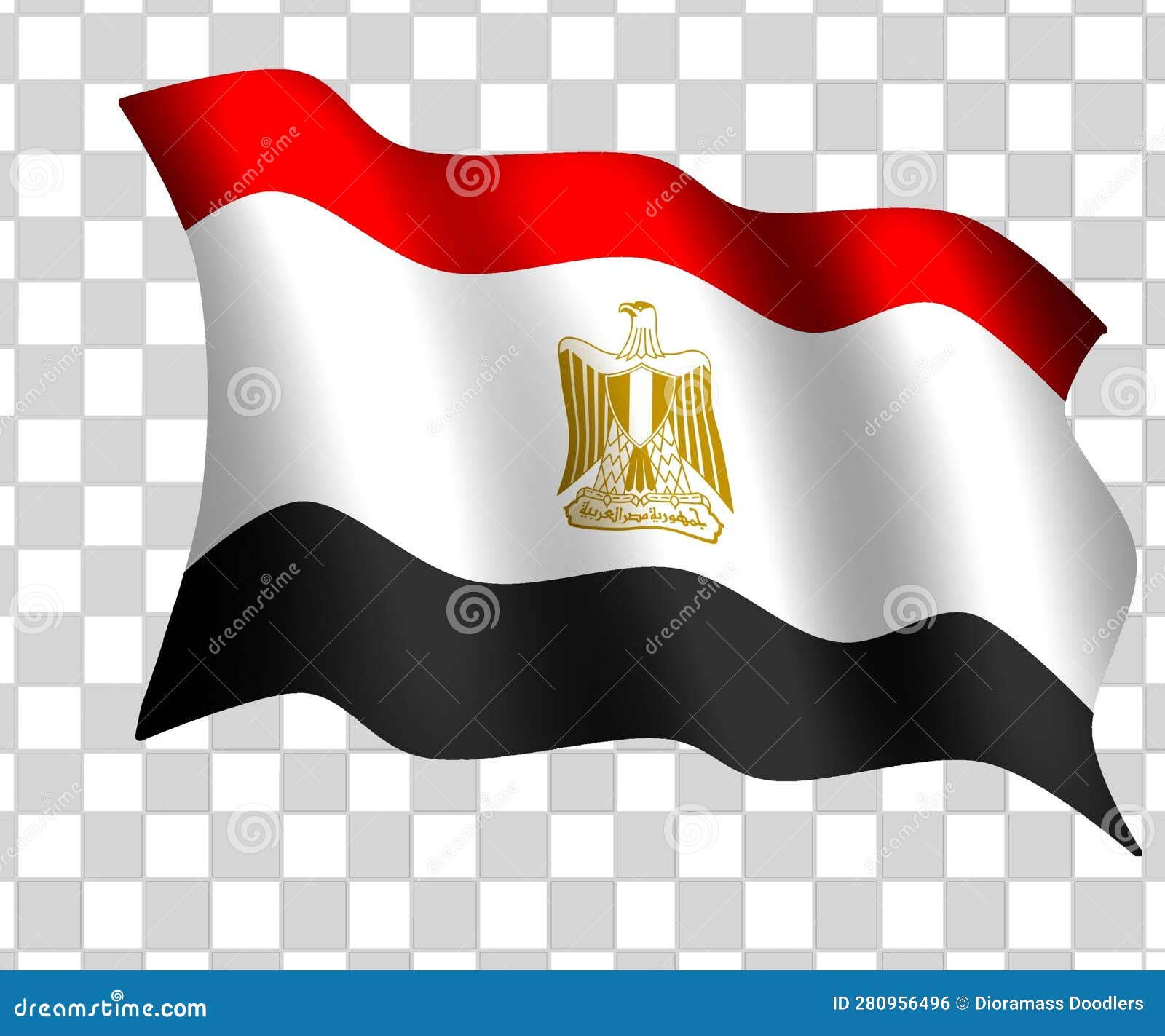 Egypt Flag Png Isolates on Transparent Background Stock Photo ...