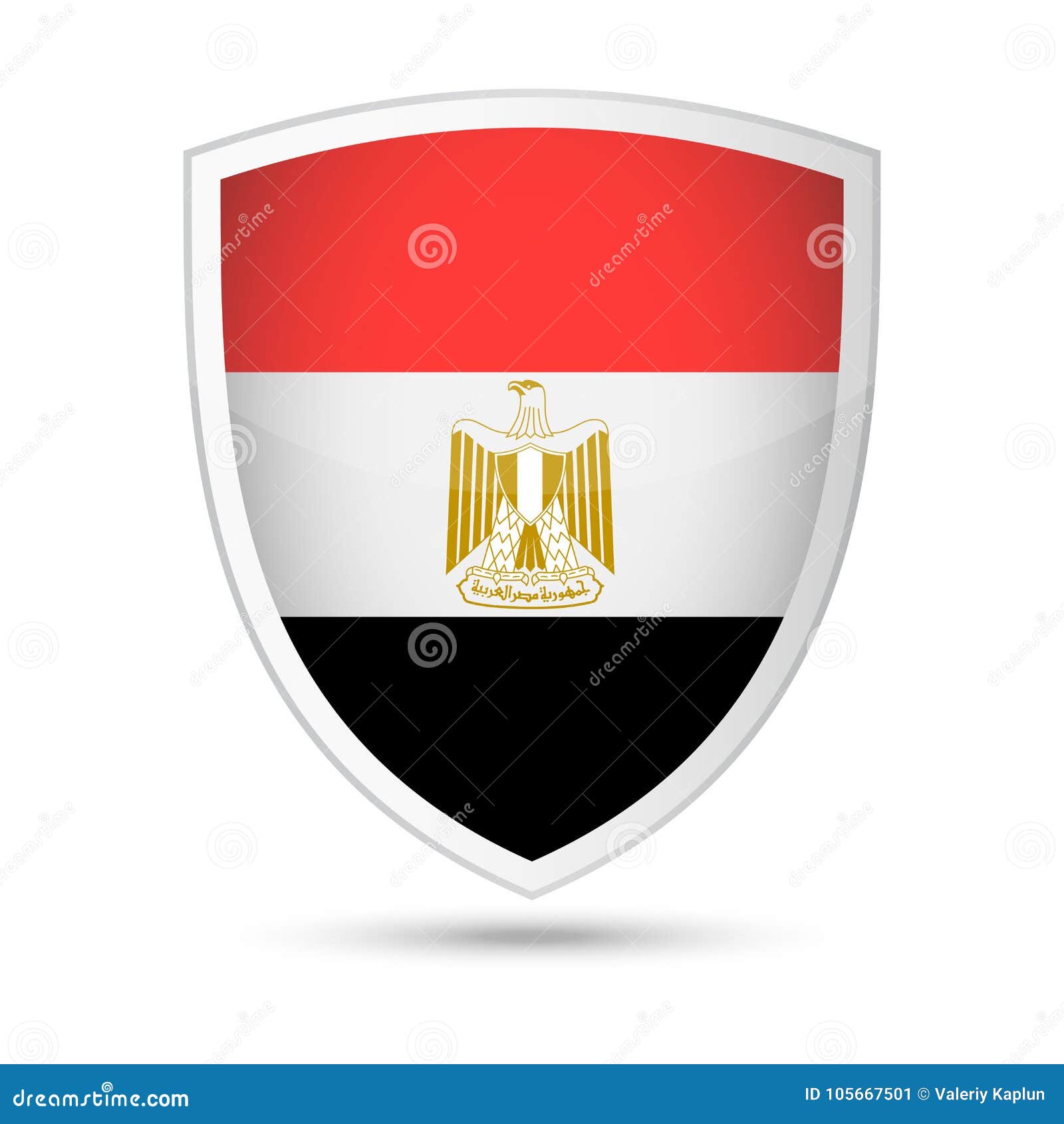 Egypt Flag Vector Shield Icon Stock Illustration - Illustration of ...