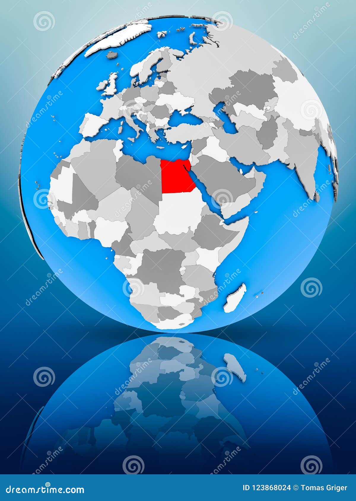 Egypt on political globe stock photo. Image of africa - 123868024