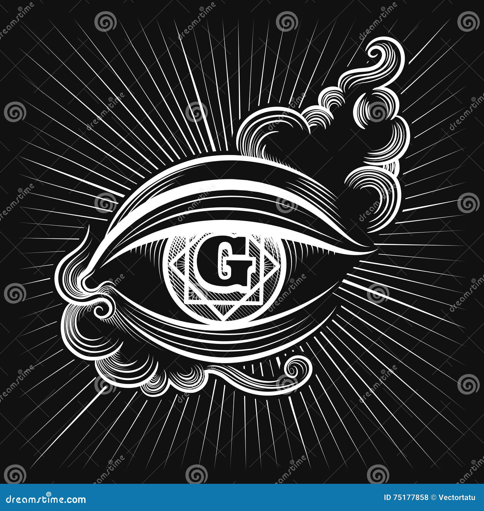 Egypt god eye icon stock vector. Illustration of icon - 75177858