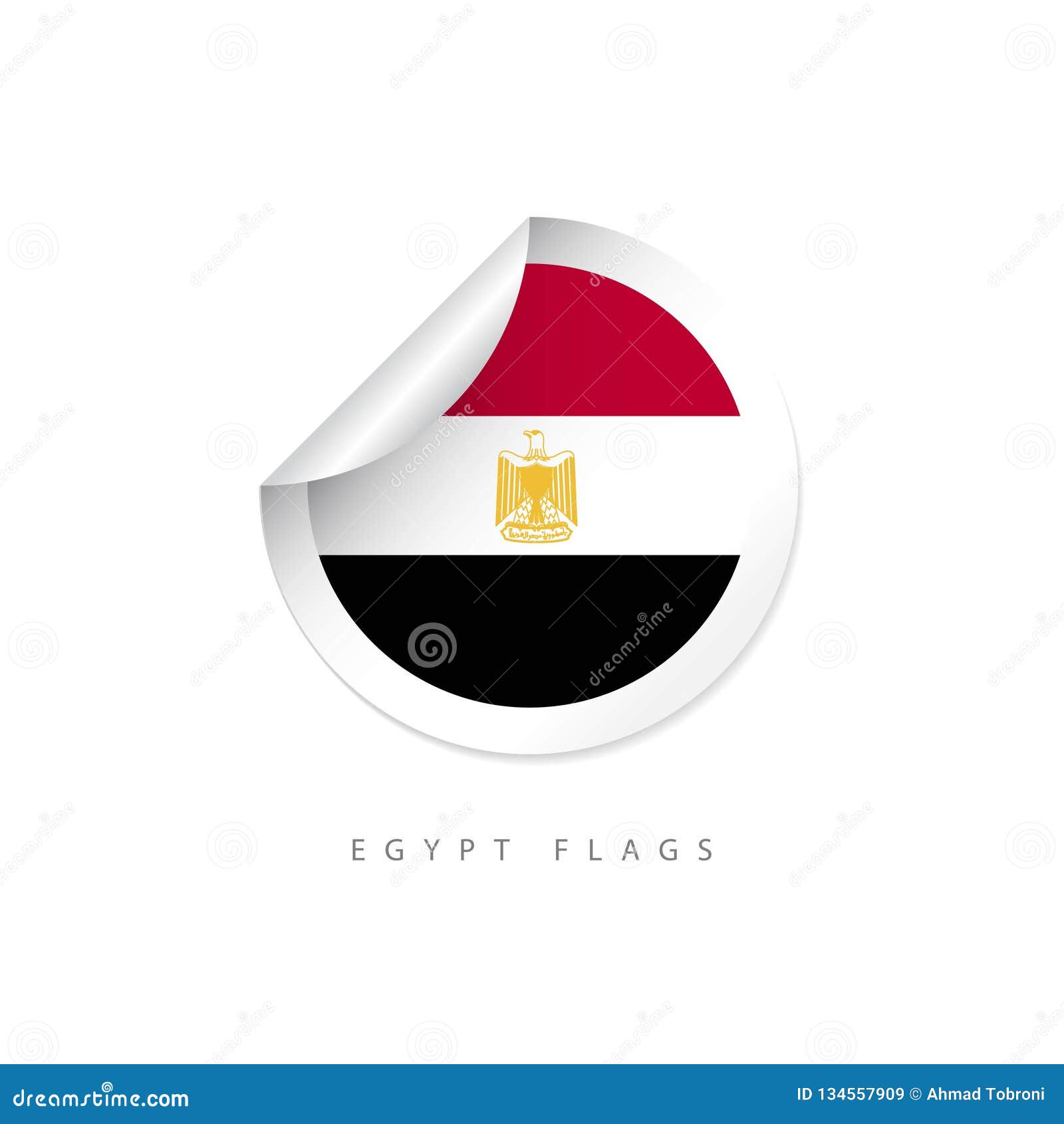 Egypt Label Flags Vector Template Design Stock Vector - Illustration of ...