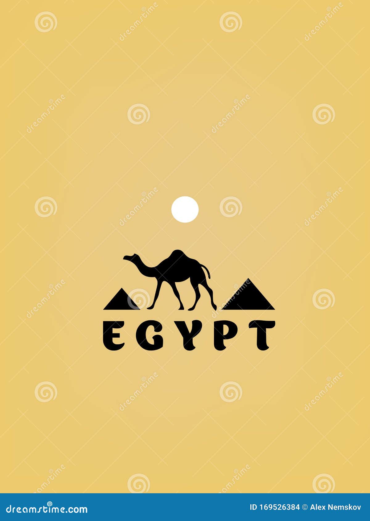 Egypt Logo. Isolated Egyptian Architecture On White Background Cartoon ...
