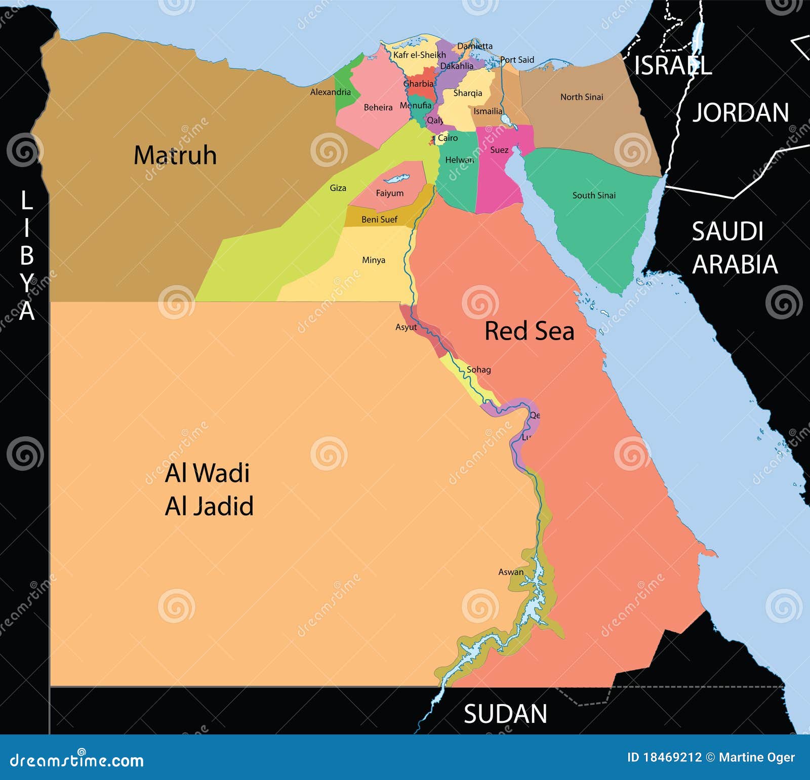 Egypt Map. stock vector. Illustration of abstract, sudan - 18469212