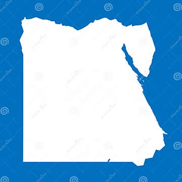 Egypt Map on Blue Background, Vector Illustration Stock Vector ...