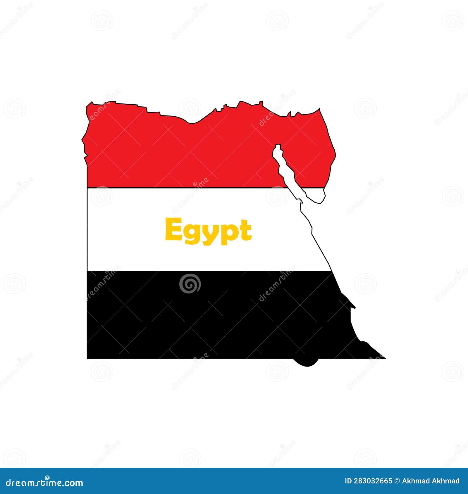 Egypt map icon stock vector. Illustration of political - 283032665