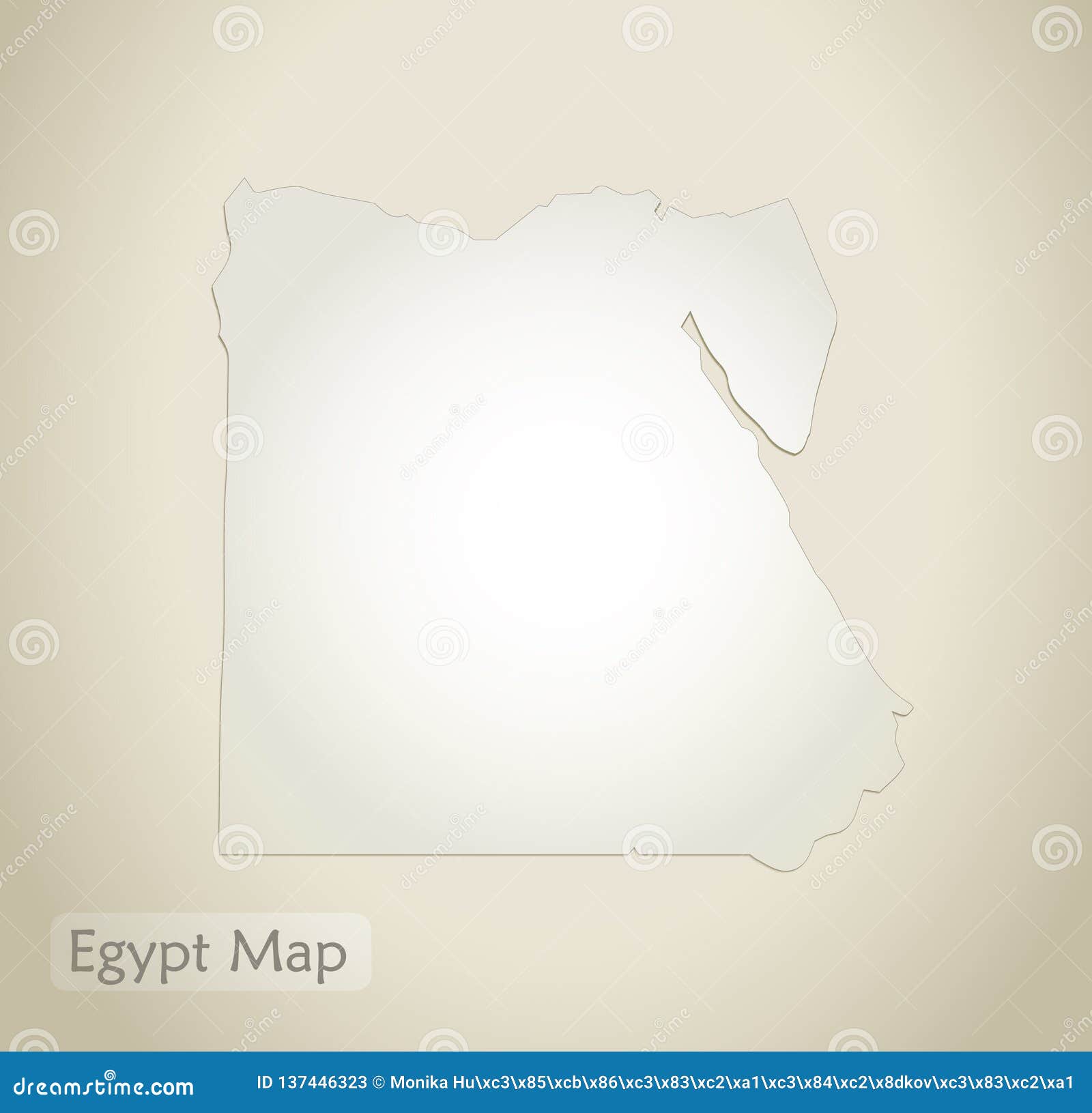 Egypt Map Old Paper Background Stock Vector - Illustration of object ...
