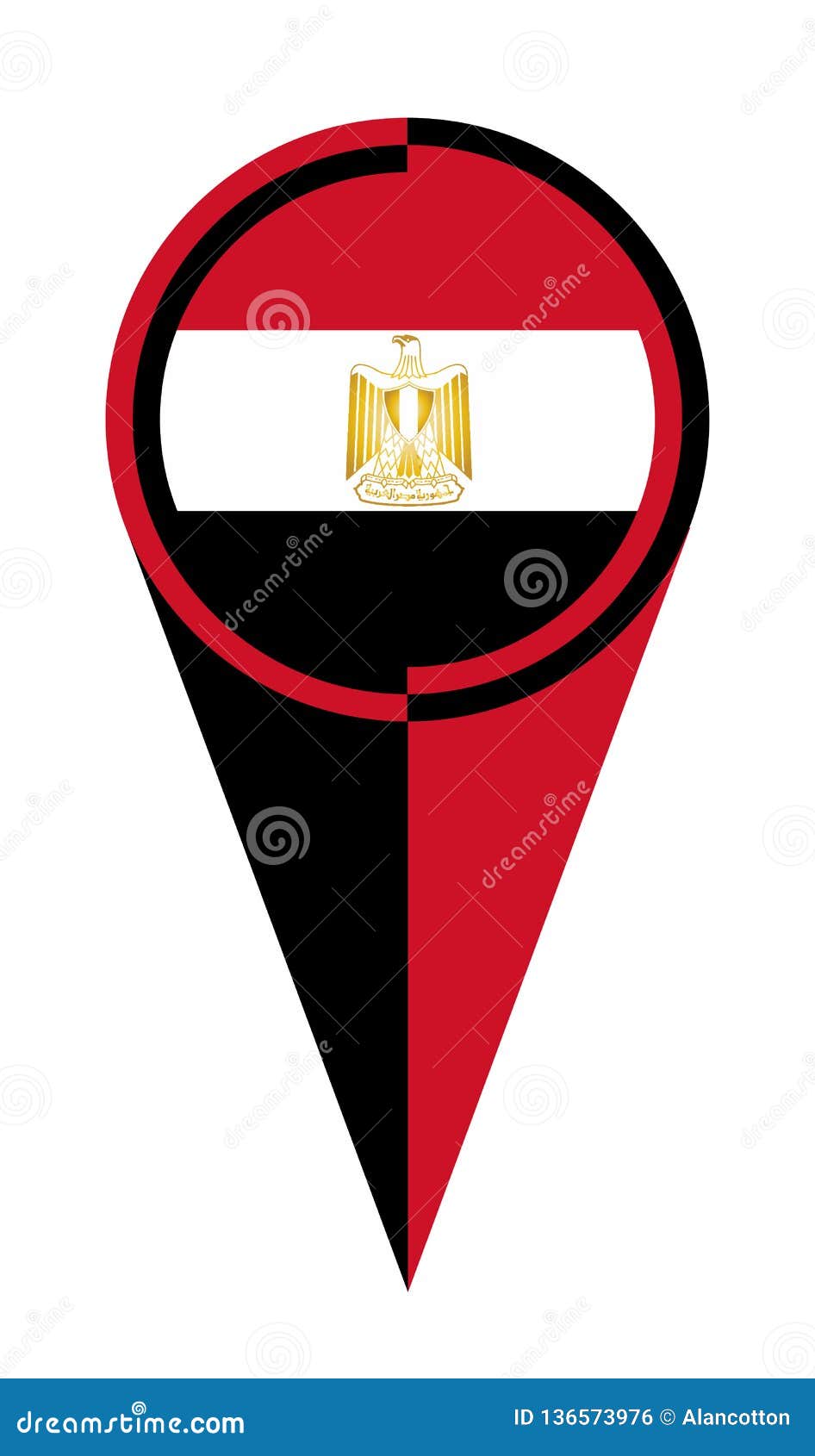 Egypt Map Pointer Location Flag Stock Vector - Illustration of position ...