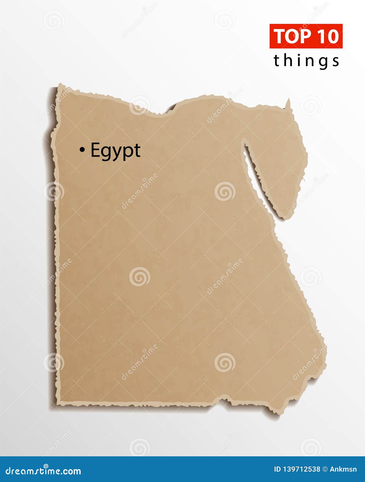 Egypt Map Vector. Egyptian Maps Craft Paper Texture Stock Vector ...