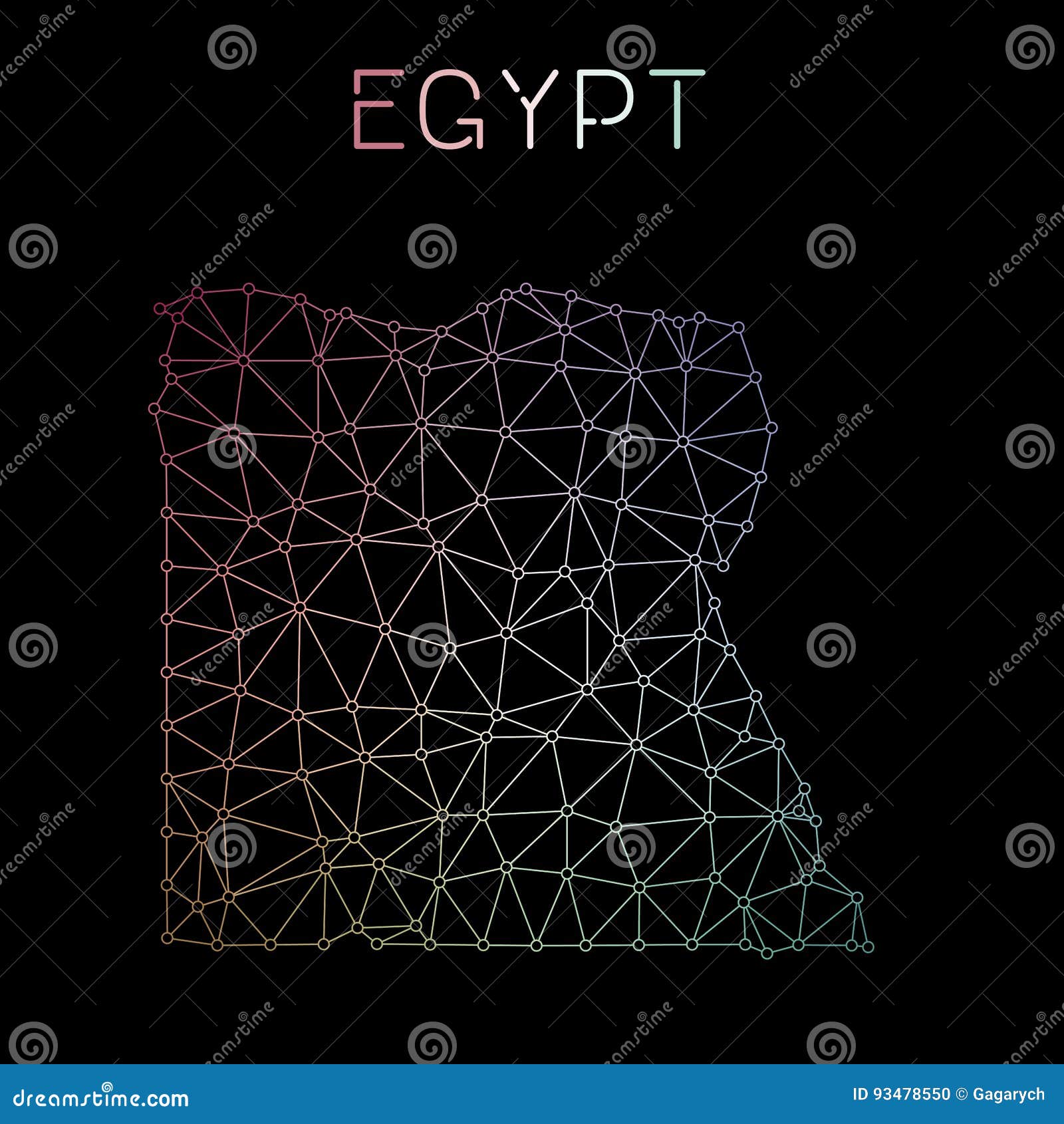 Egypt Network Map. Vector Illustration | CartoonDealer.com #93478550