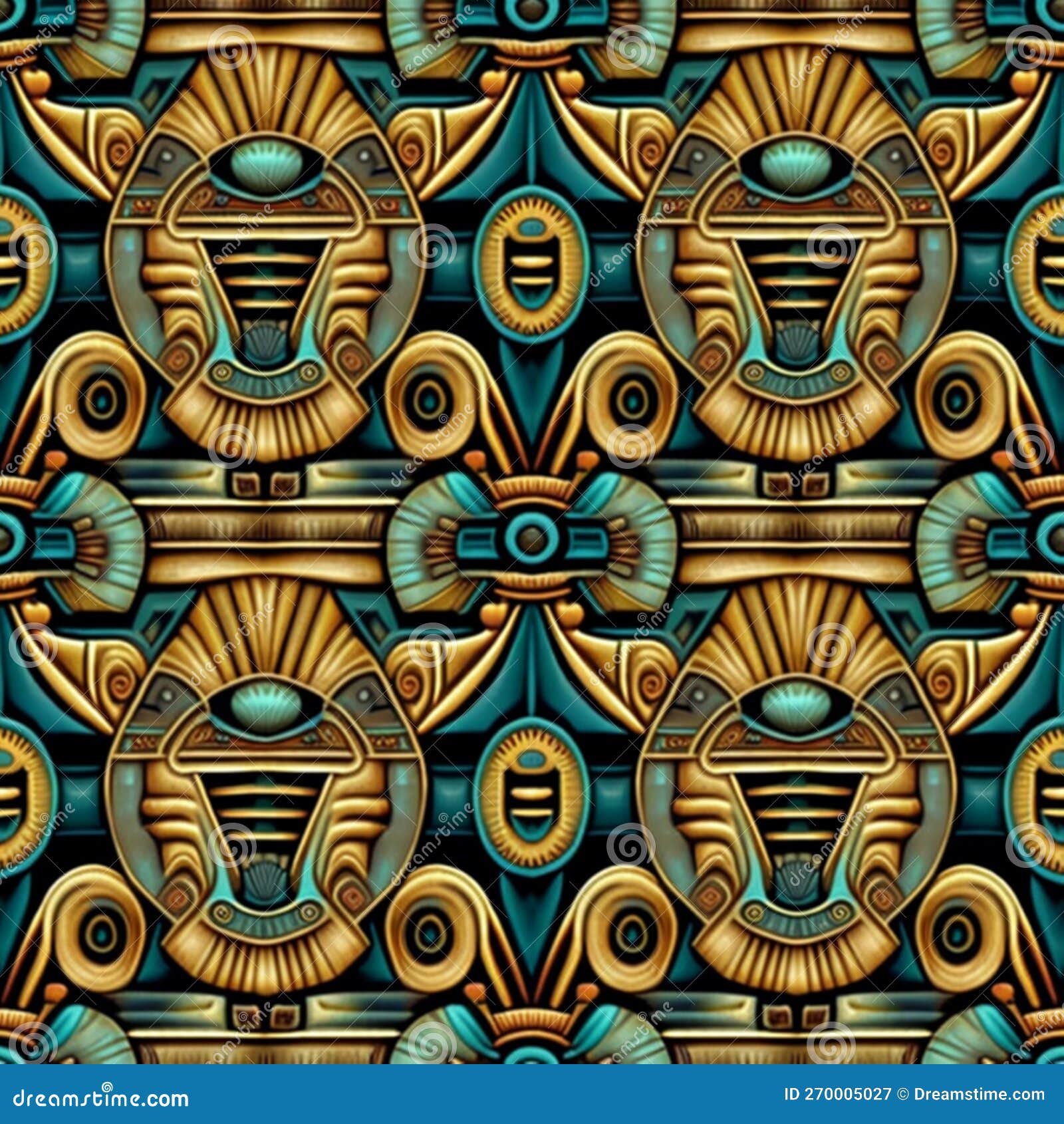 Egypt theme patterns stock illustration. Illustration of flower - 270005027