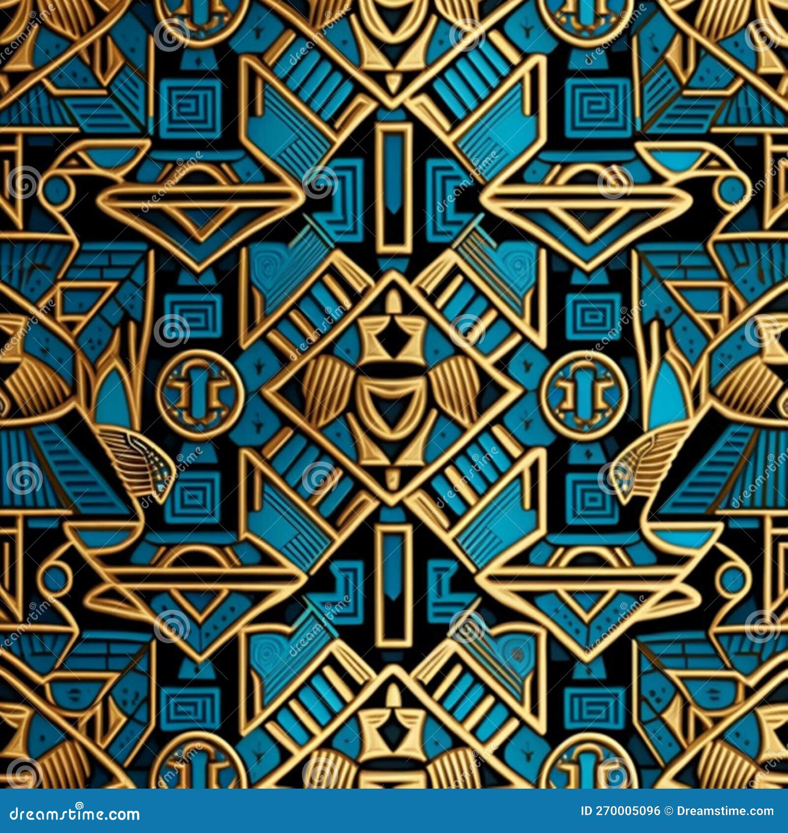 Egypt theme patterns stock illustration. Illustration of temples ...