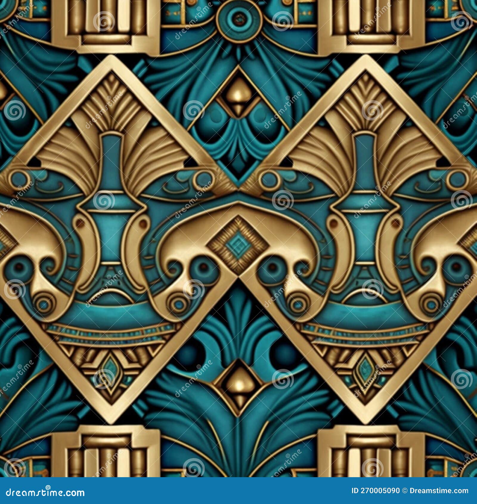 Egypt theme patterns stock illustration. Illustration of mythology ...