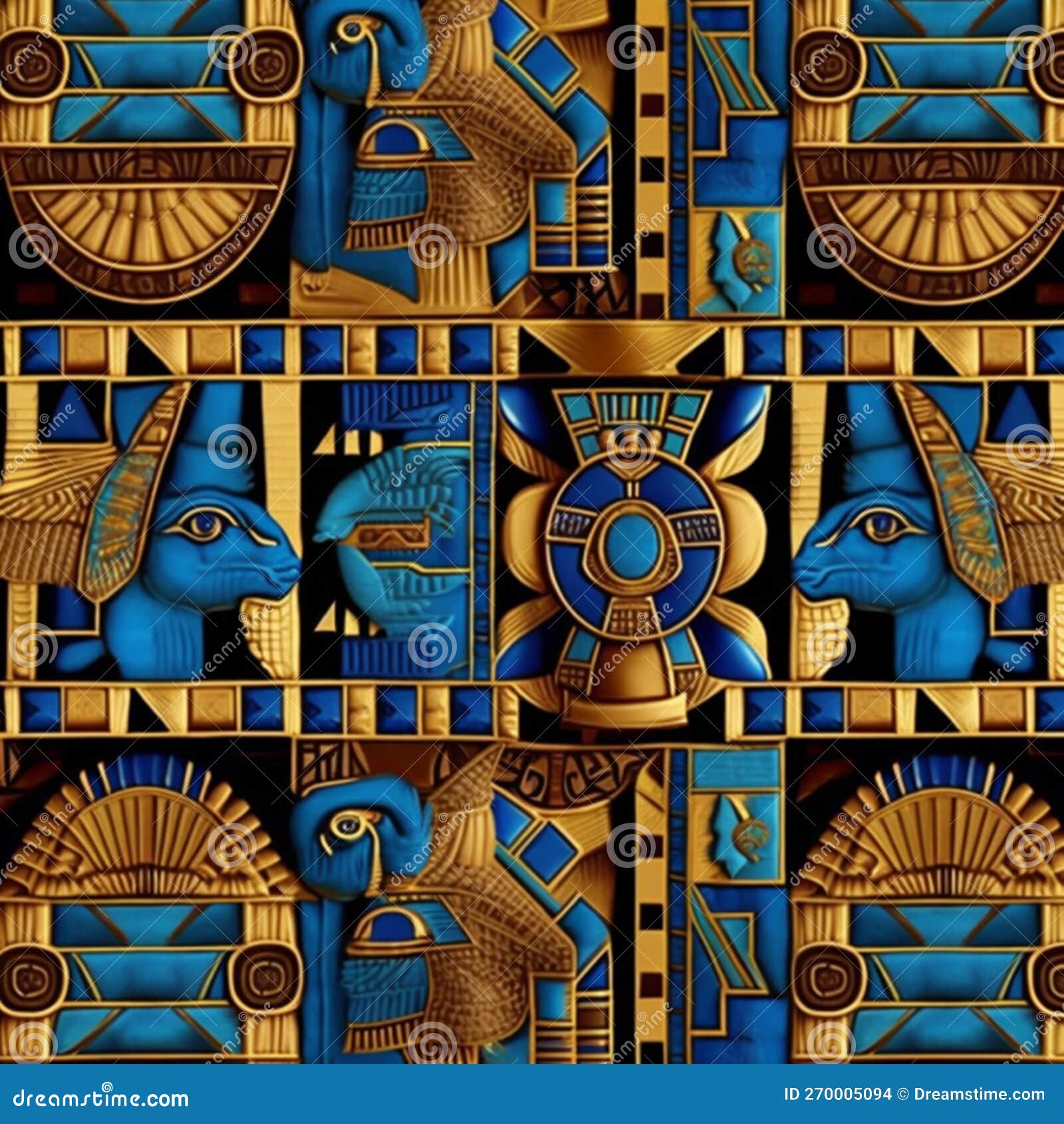 Egypt theme patterns stock illustration. Illustration of pharaohs ...